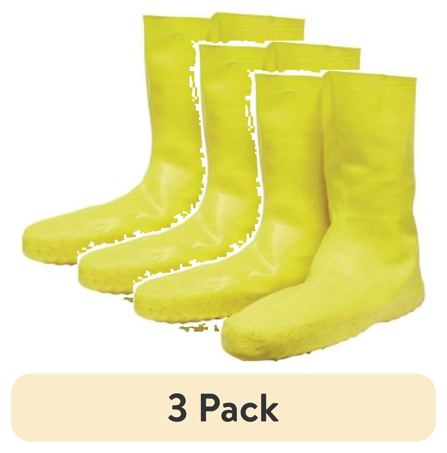 (3 pack) Norcross Safety Servus Disposable Yellow Latex Booties ...