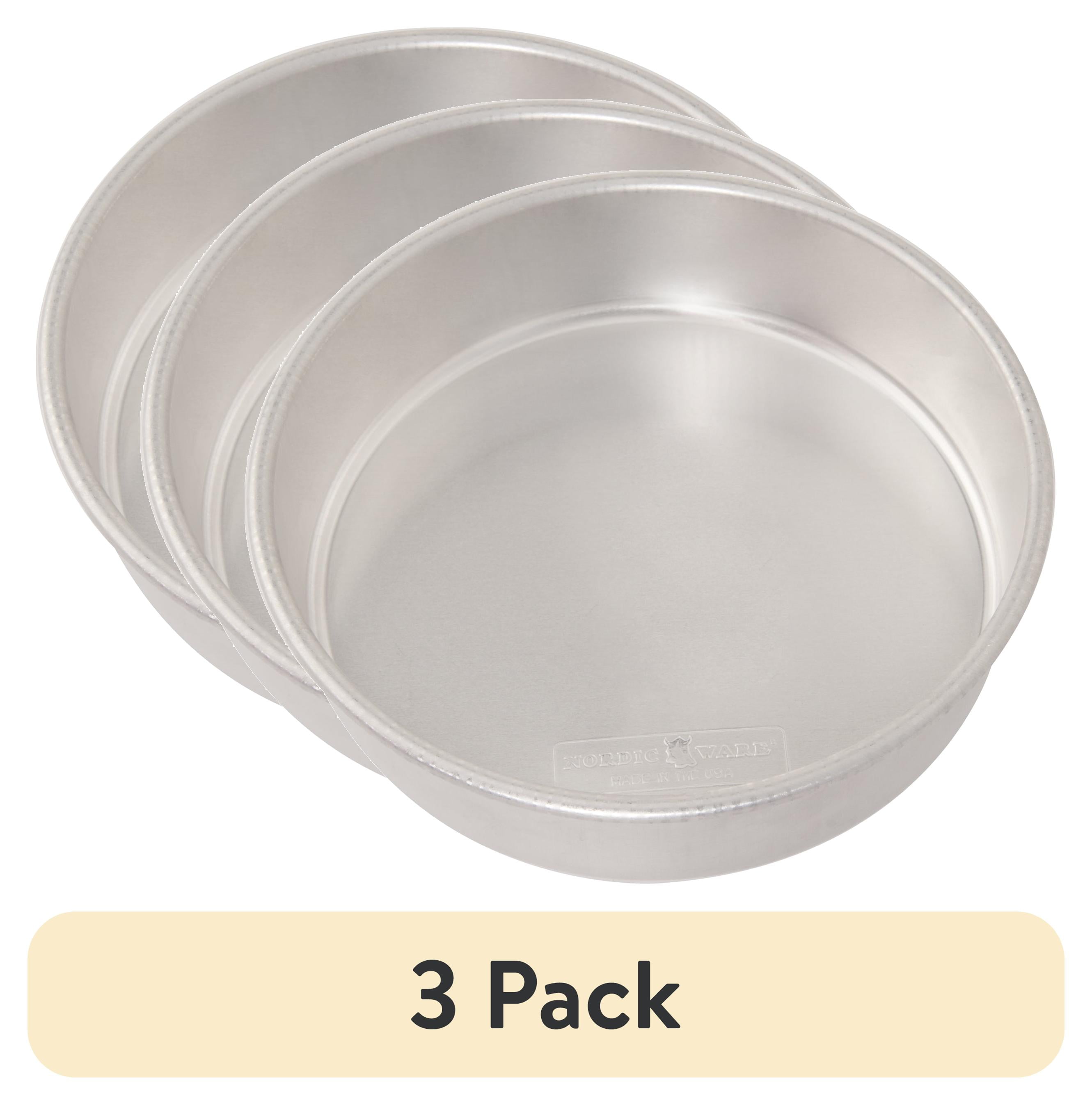 (3 pack) Nordic Ware Naturals 9" Aluminum Round Layer Cake Pan ...