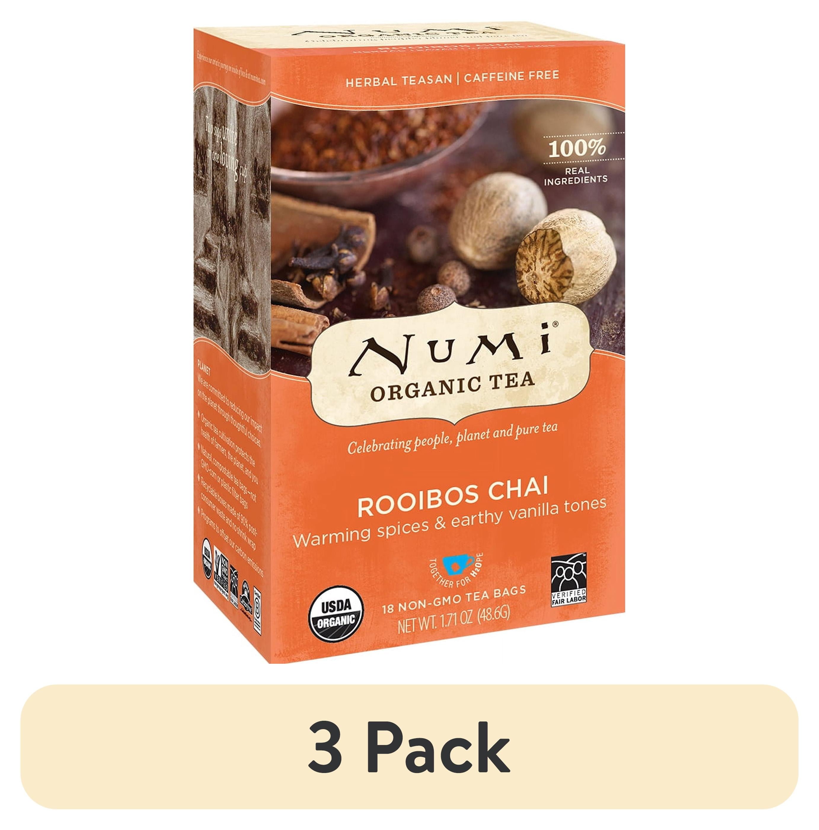 (3 pack) Numi Organic Tea, Rooibos Chai, Tea Bags, 18 Ct - Walmart.com