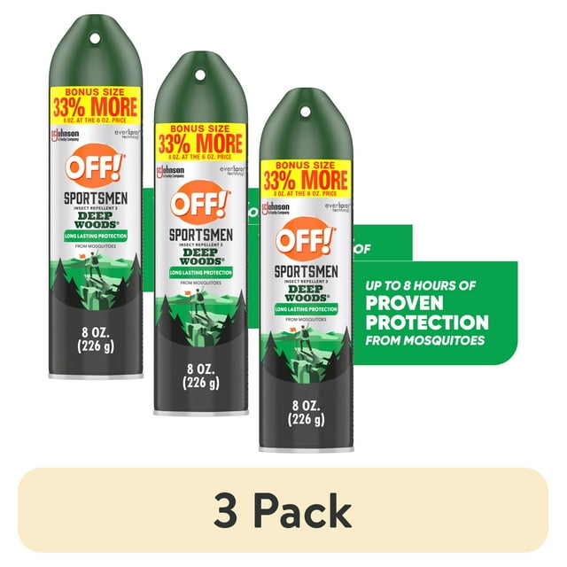 (3 pack) OFF! Sportsmen Deep Woods Insect Repellent 3, Sweat Resistant ...