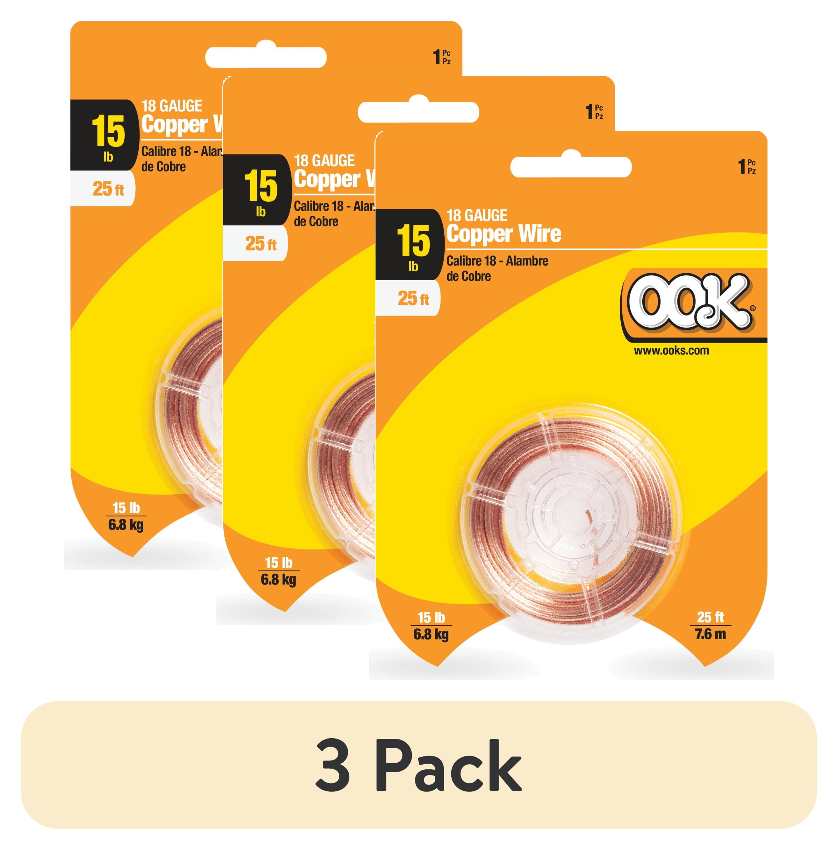 (3 pack) OOK Hobby Wire, Copper Craft Wire, Bronze (#24 x 100') 15 lb ...