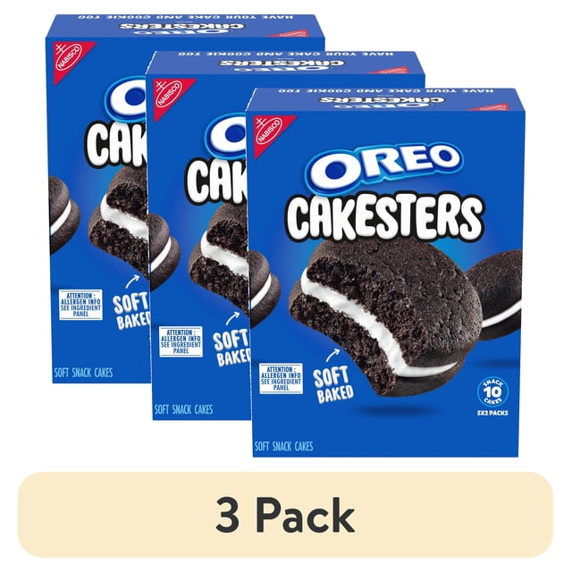 (3 pack) OREO Cakesters Soft Snack Cakes, 5 - 2.02 oz Snack Packs ...