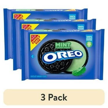 OREO Mint Creme Chocolate Sandwich Cookies, Party Size, 24.95 oz ...