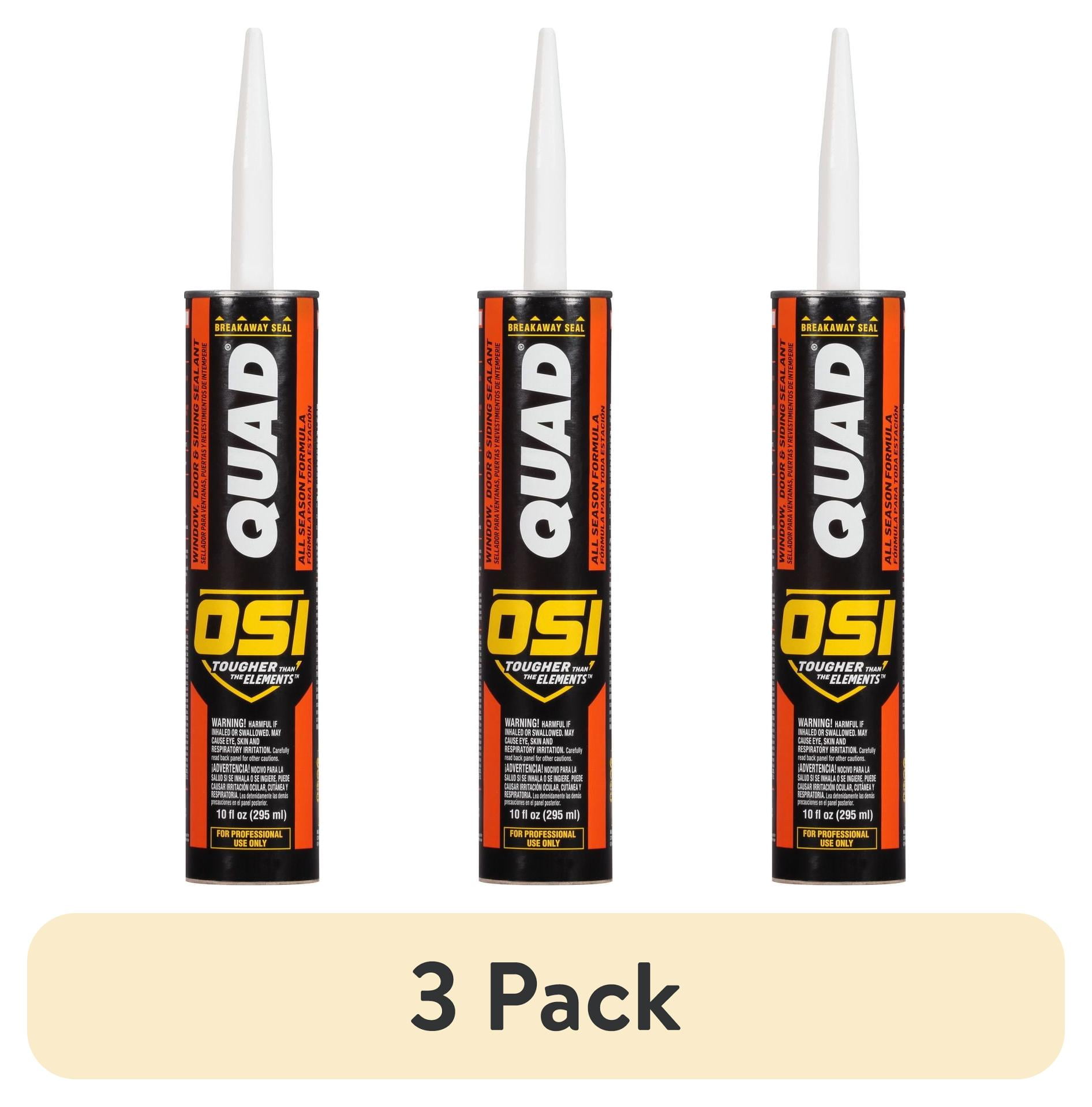 (3 pack) OSI Quad Window, Door and Siding Sealant, Pack of 1, White 10 ...