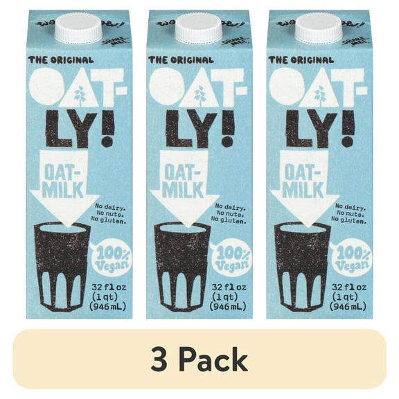 Oatly The Original Oat Milk, Half Gallon, 64 fl oz - Walmart.com