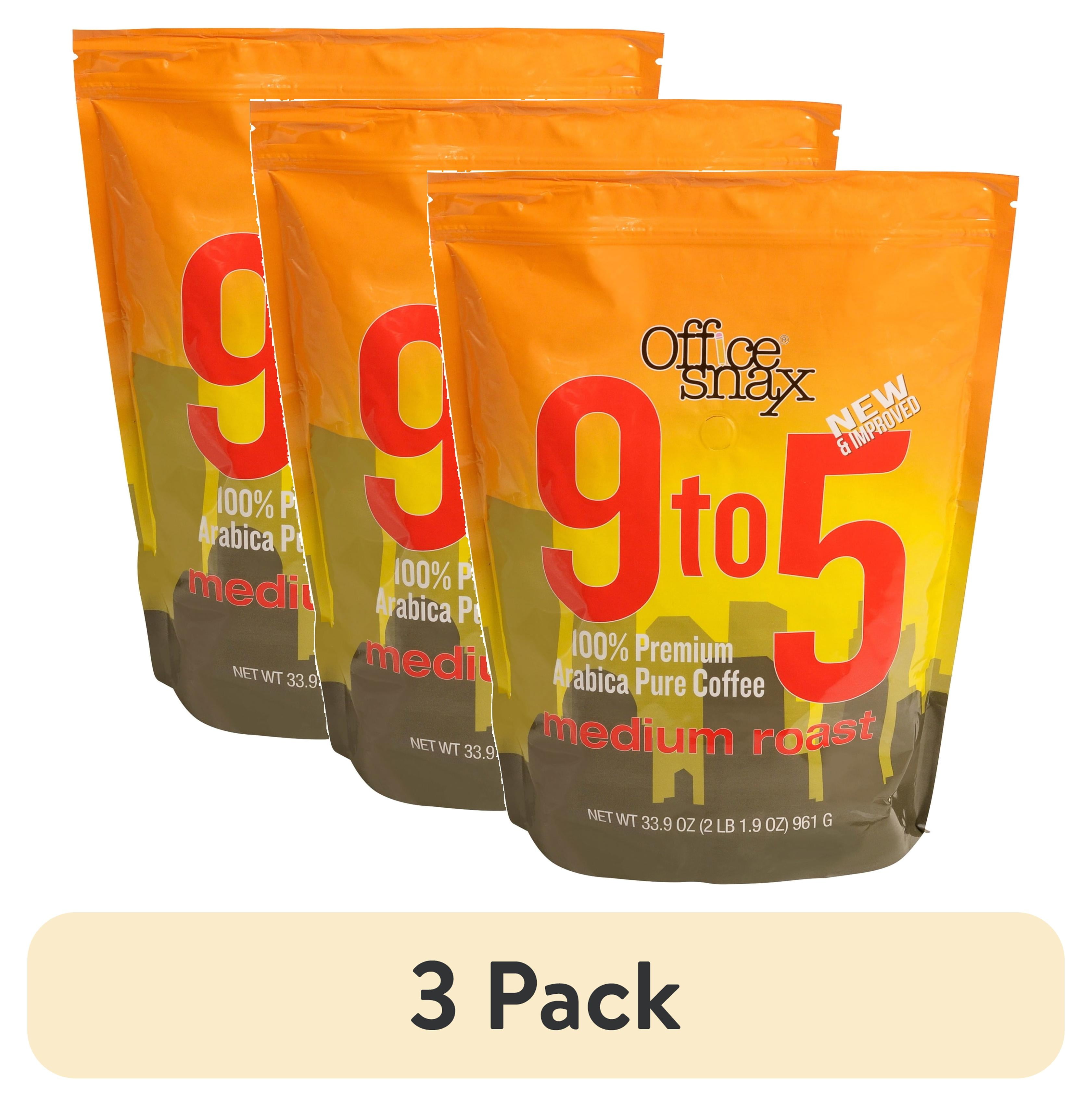 (3 pack) Office Snax - Coffee - 9 to 5 Regular Medium Roast Coffee 33.9 ...