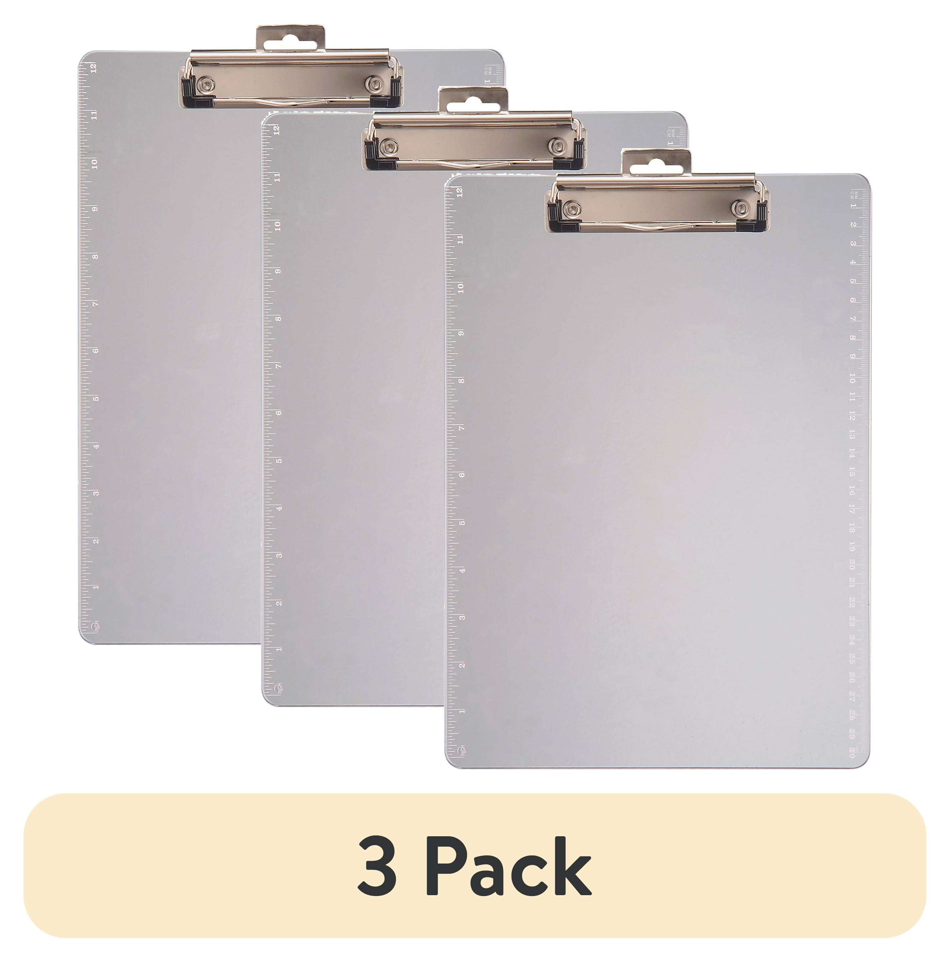 (3 pack) Officemate Transparent Plastic Clipboard with 12-Inch Ruler ...