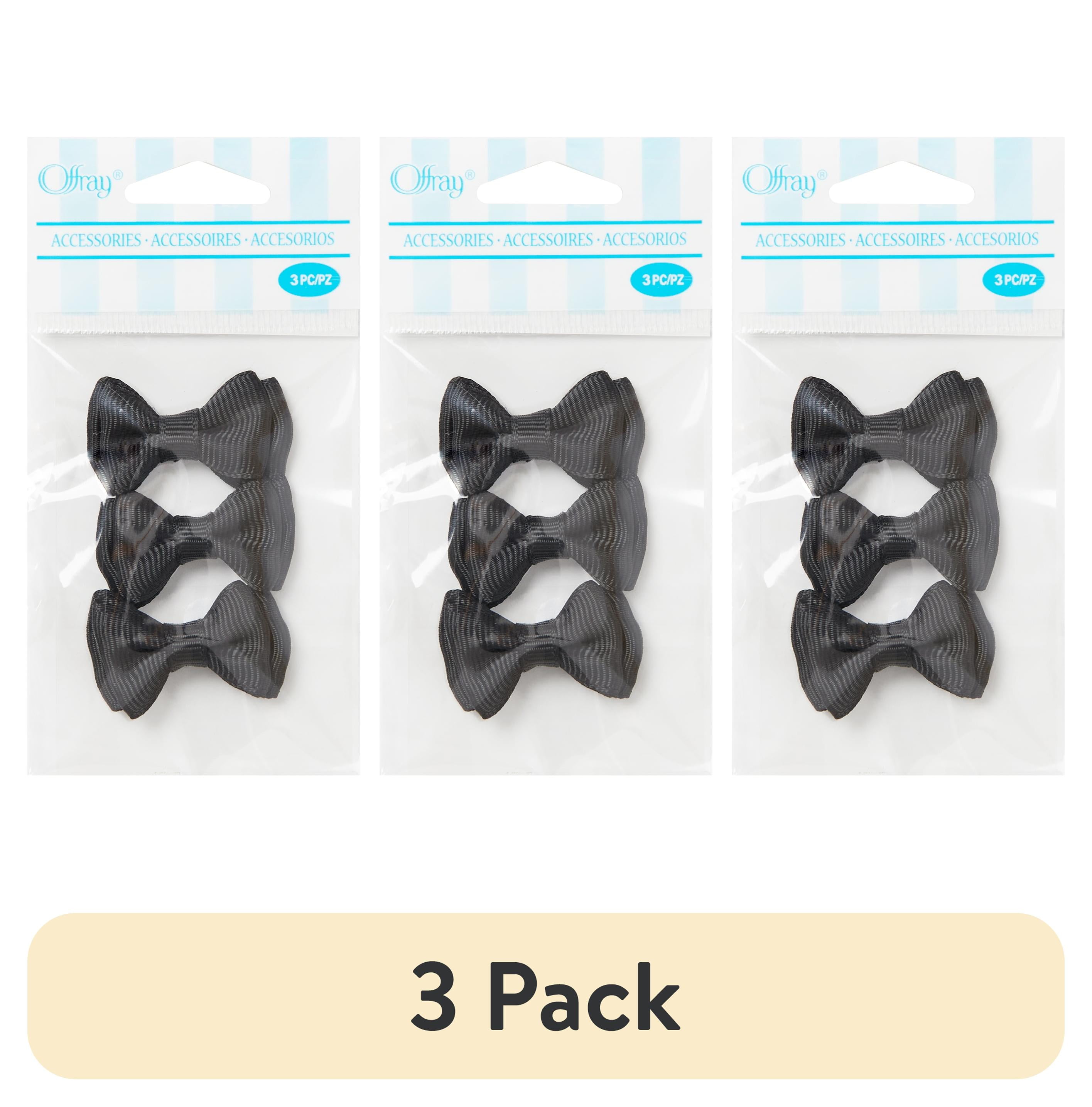 (3 pack) Offray Accessories, Black Grosgrain Bows Accessory for Wedding ...