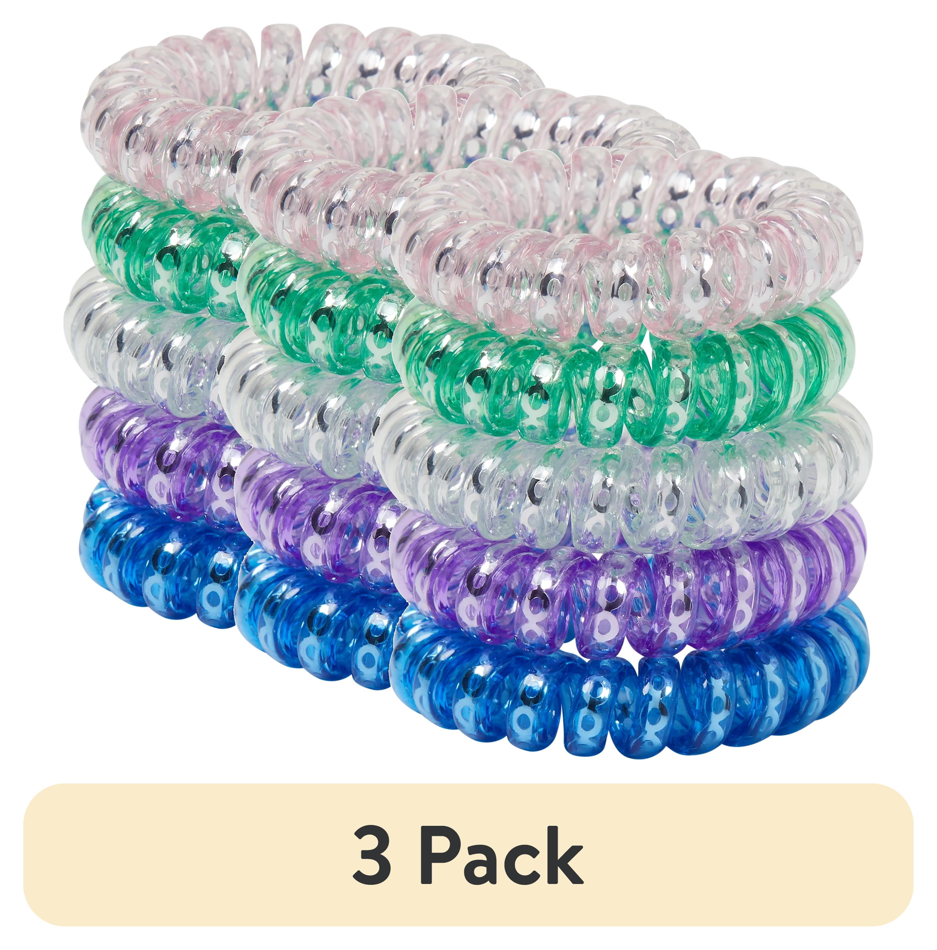 (3 pack) Offray Accessories, Pastel 1 1/2 inch Mini Coil Hair Ties, 5 ...
