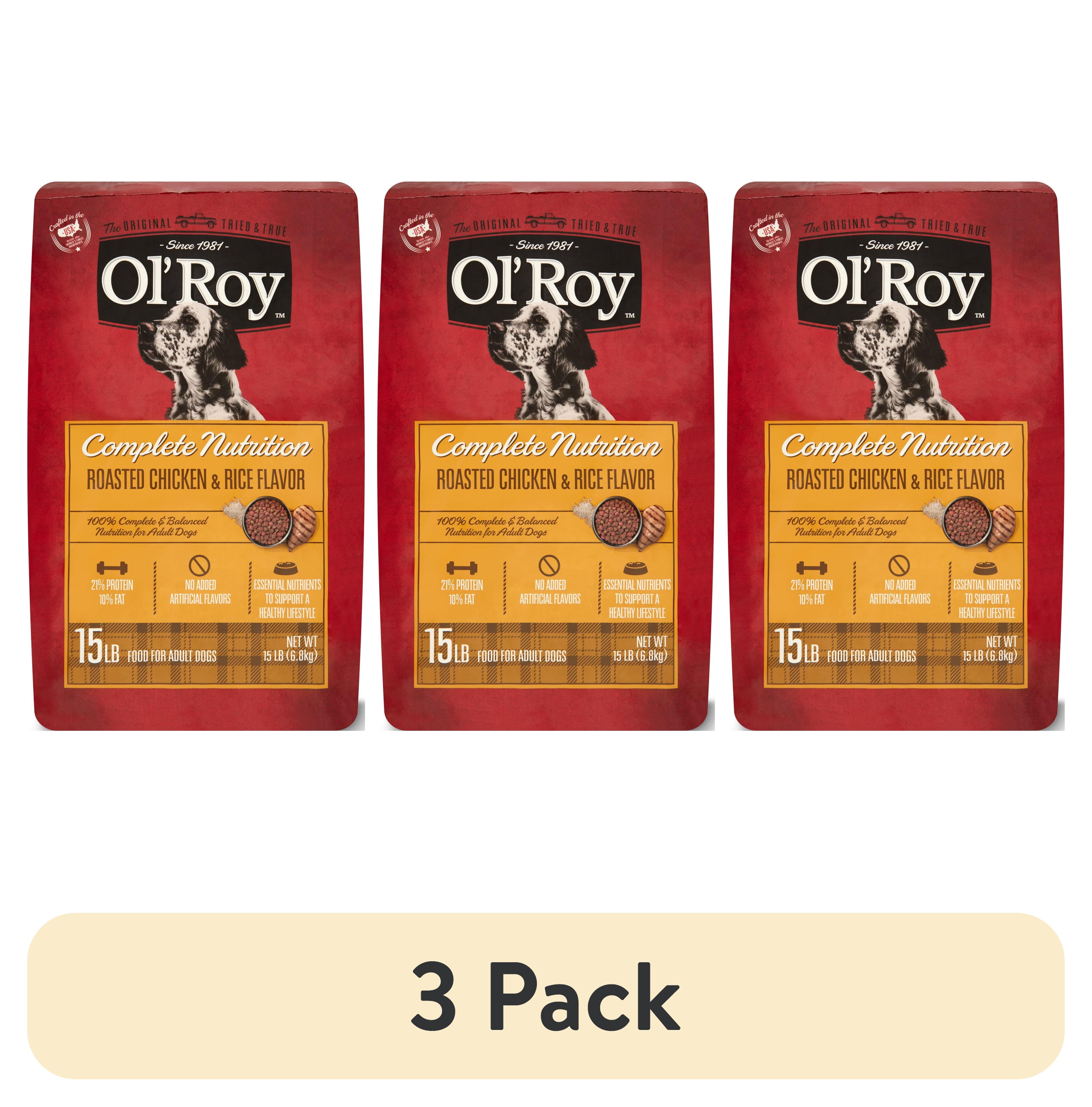 (3 pack) Ol' Roy Complete Nutrition Roasted Chicken & Rice Flavor Dry ...