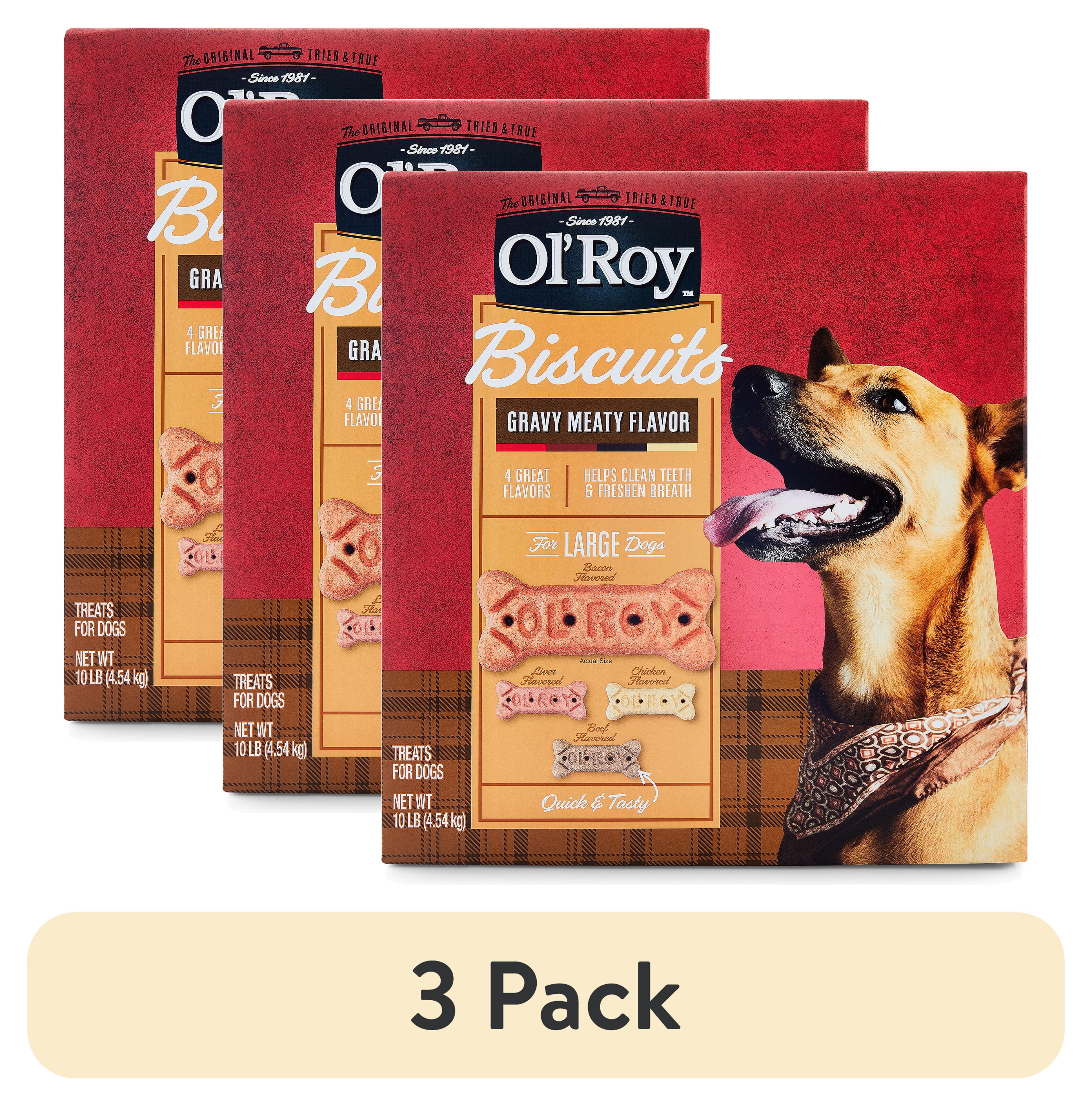 (3 pack) Ol' Roy Multi Flavored Gravy Basted Biscuits for Large Dogs ...