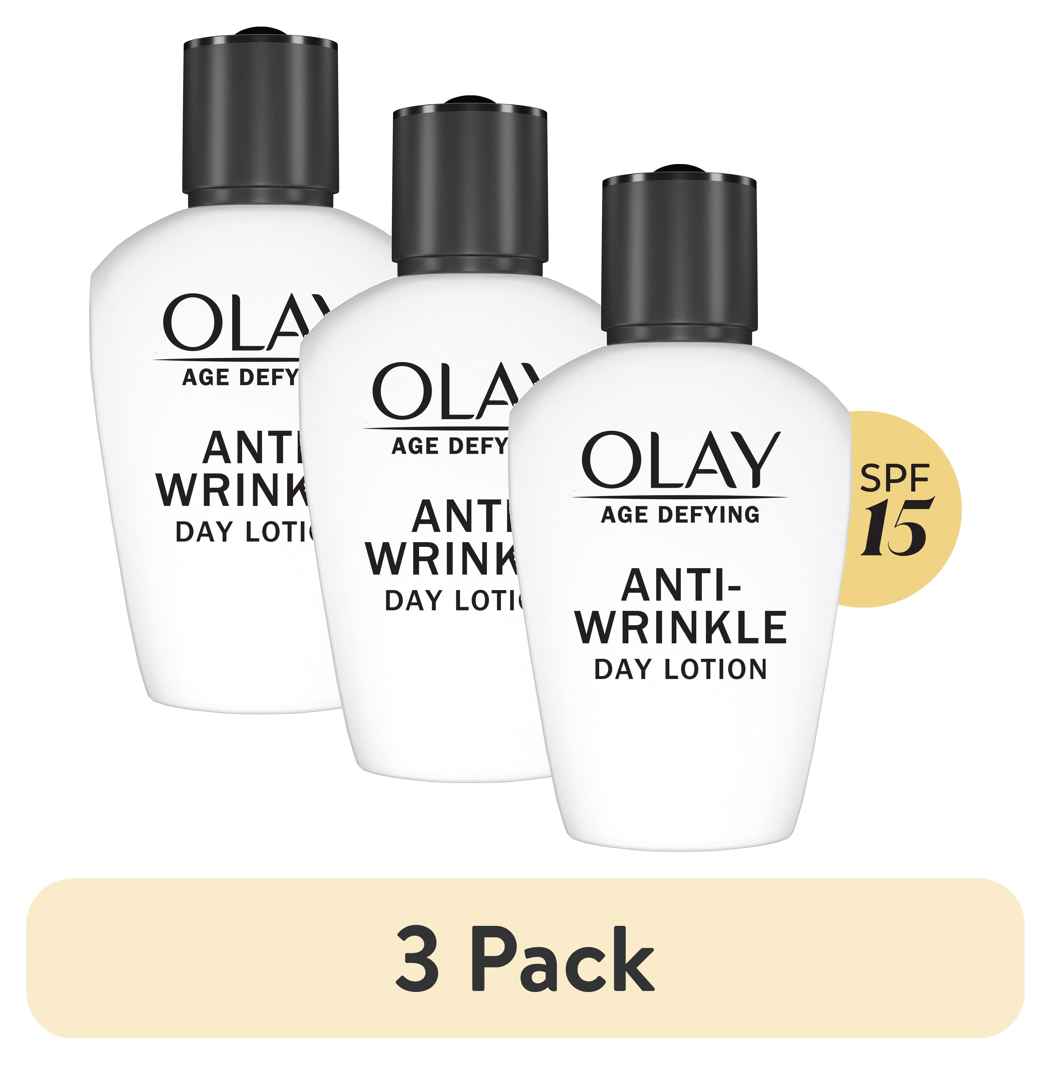 (3 pack) Olay Age Defying Anti-Wrinkle Day Face Lotion with Sunscreen ...