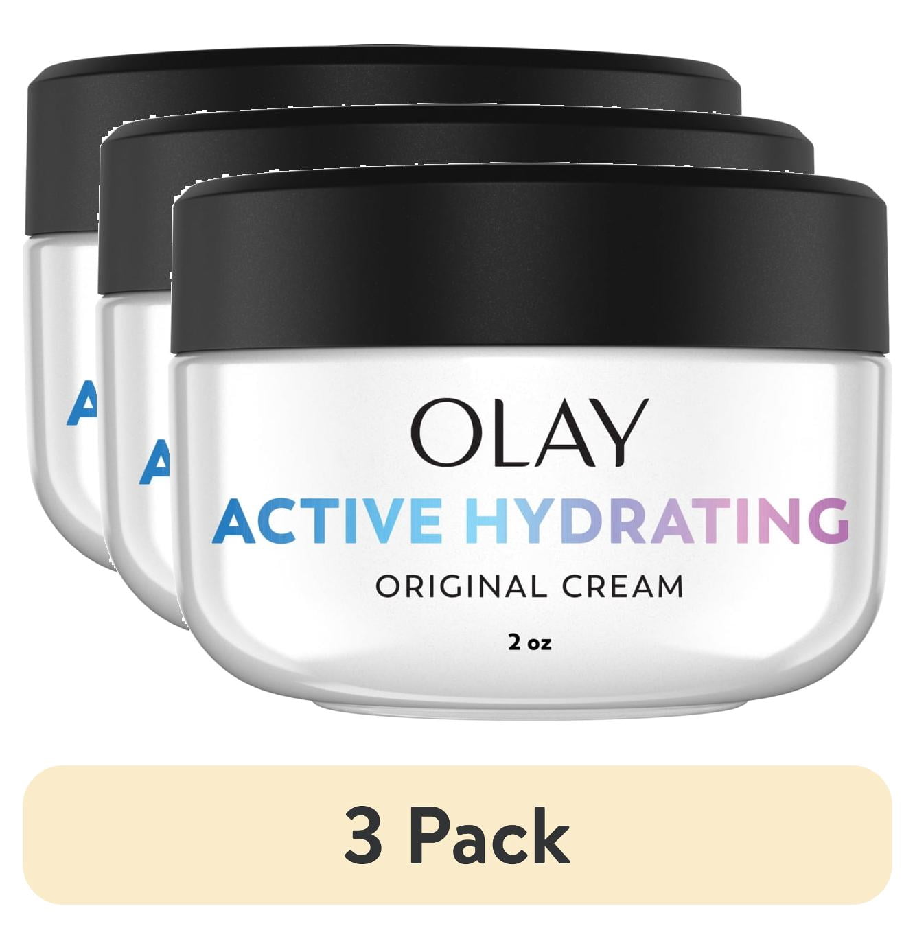 (3 pack) Olay Active Hydrating Cream Face Moisturizer, 2.0 fl oz ...