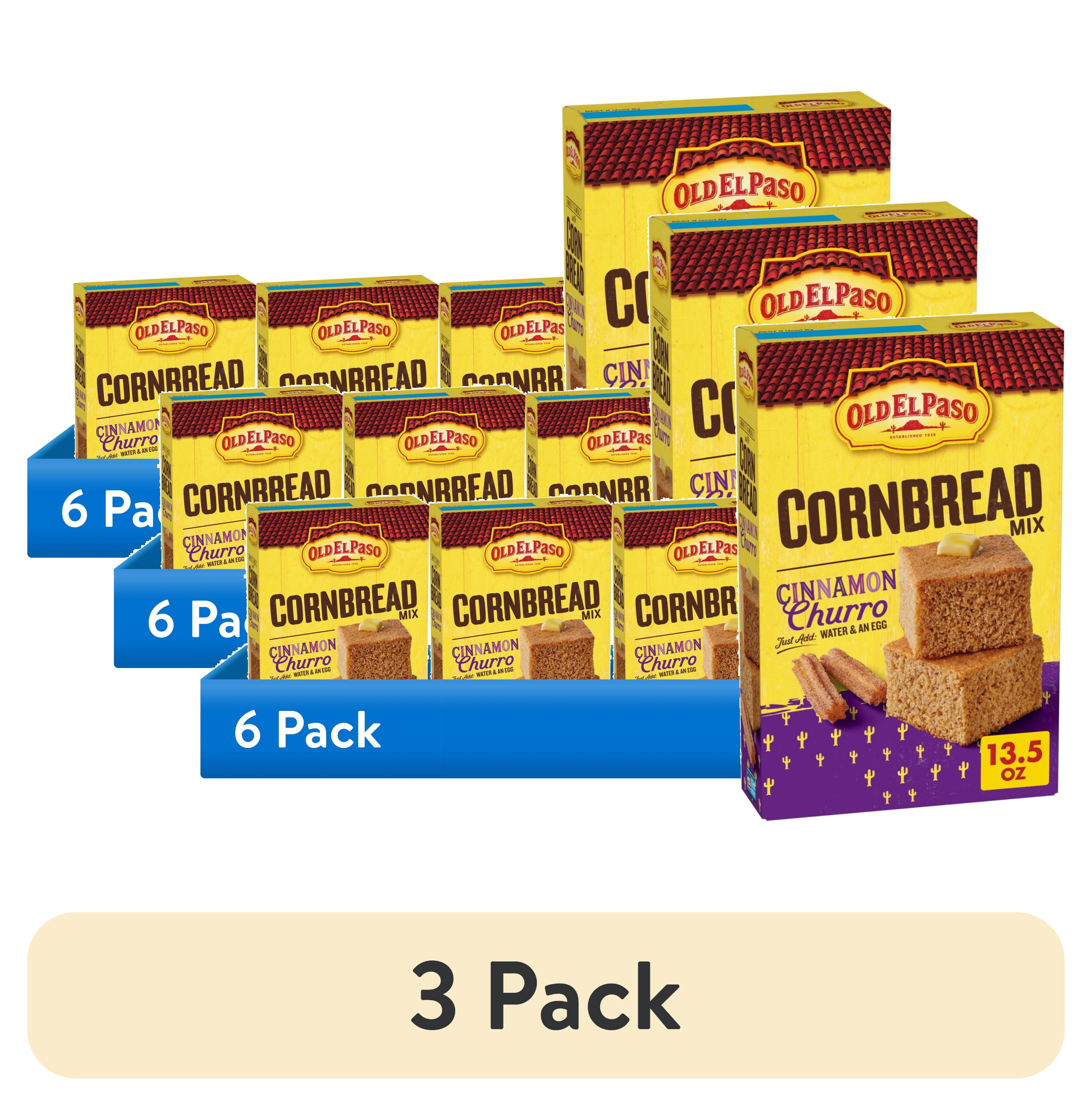 (3 pack) Old El Paso Cornbread Mix, Cinnamon Churro, Baking Mix, 13.5 ...