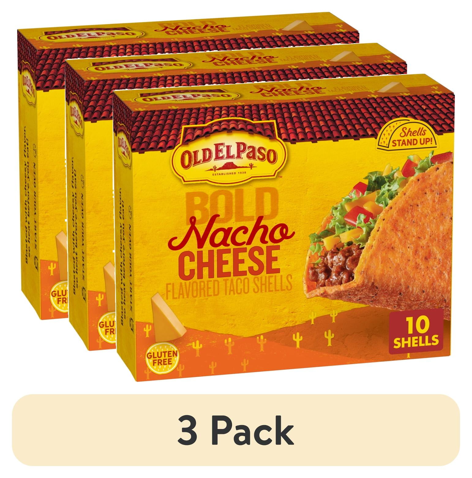 (3 pack) Old El Paso Stand 'N Stuff Bold Nacho Cheese Flavored Taco ...