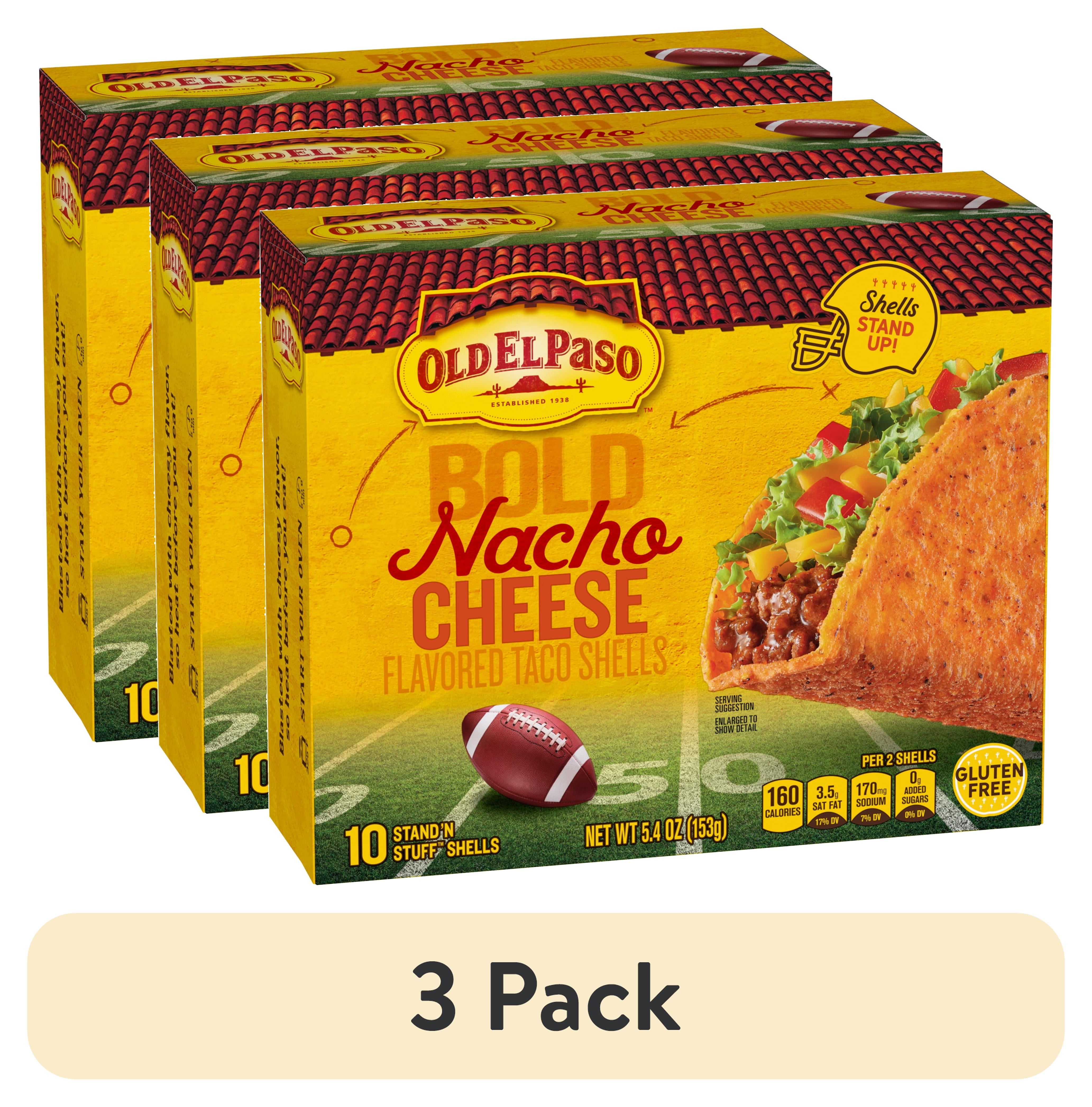 (3 pack) Old El Paso Stand 'N Stuff Bold Nacho Cheese Flavored Taco ...