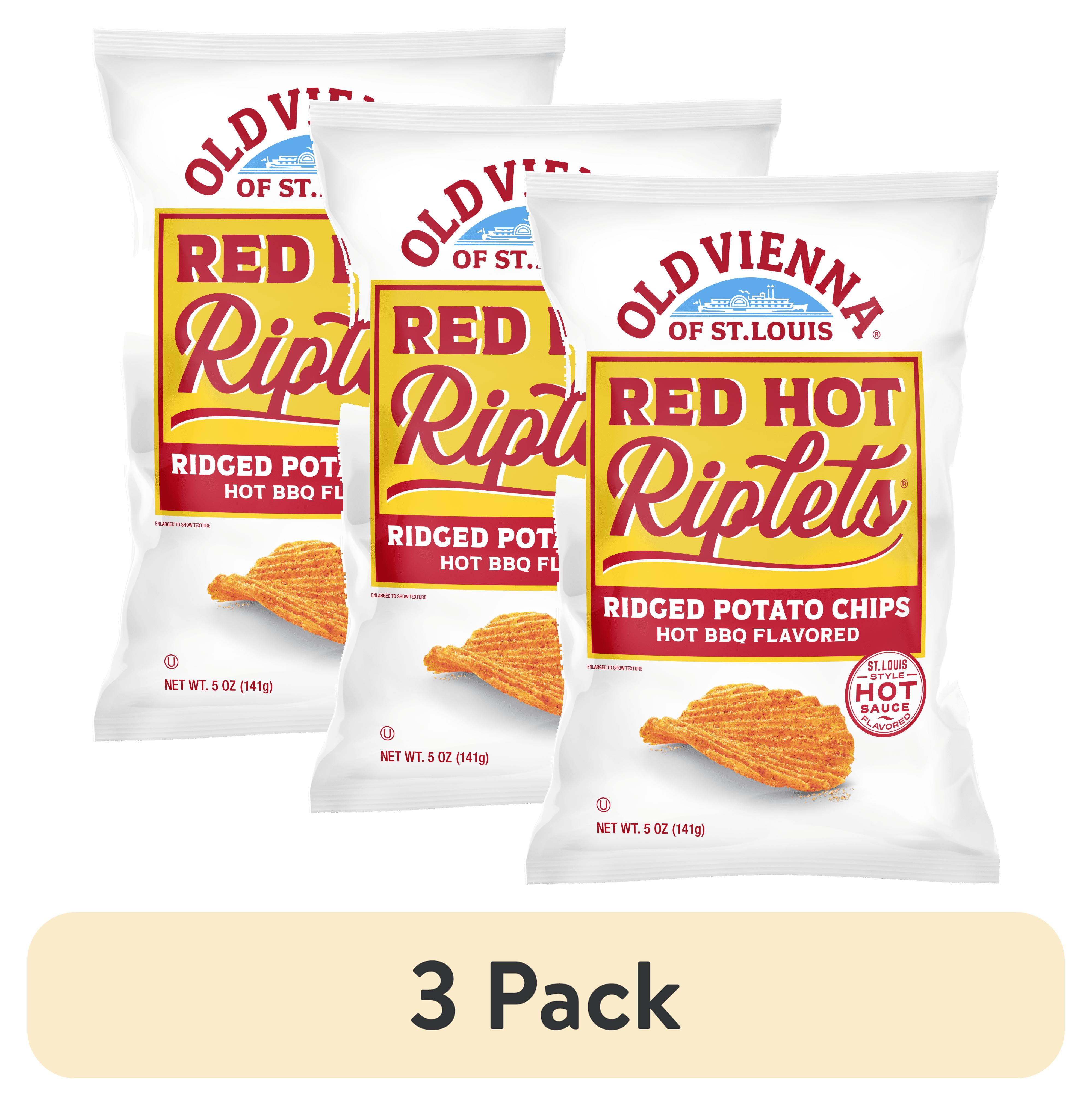 (3 pack) Old Vienna Riplets Red Hot Potato Chip, 5 Oz. - Walmart.com