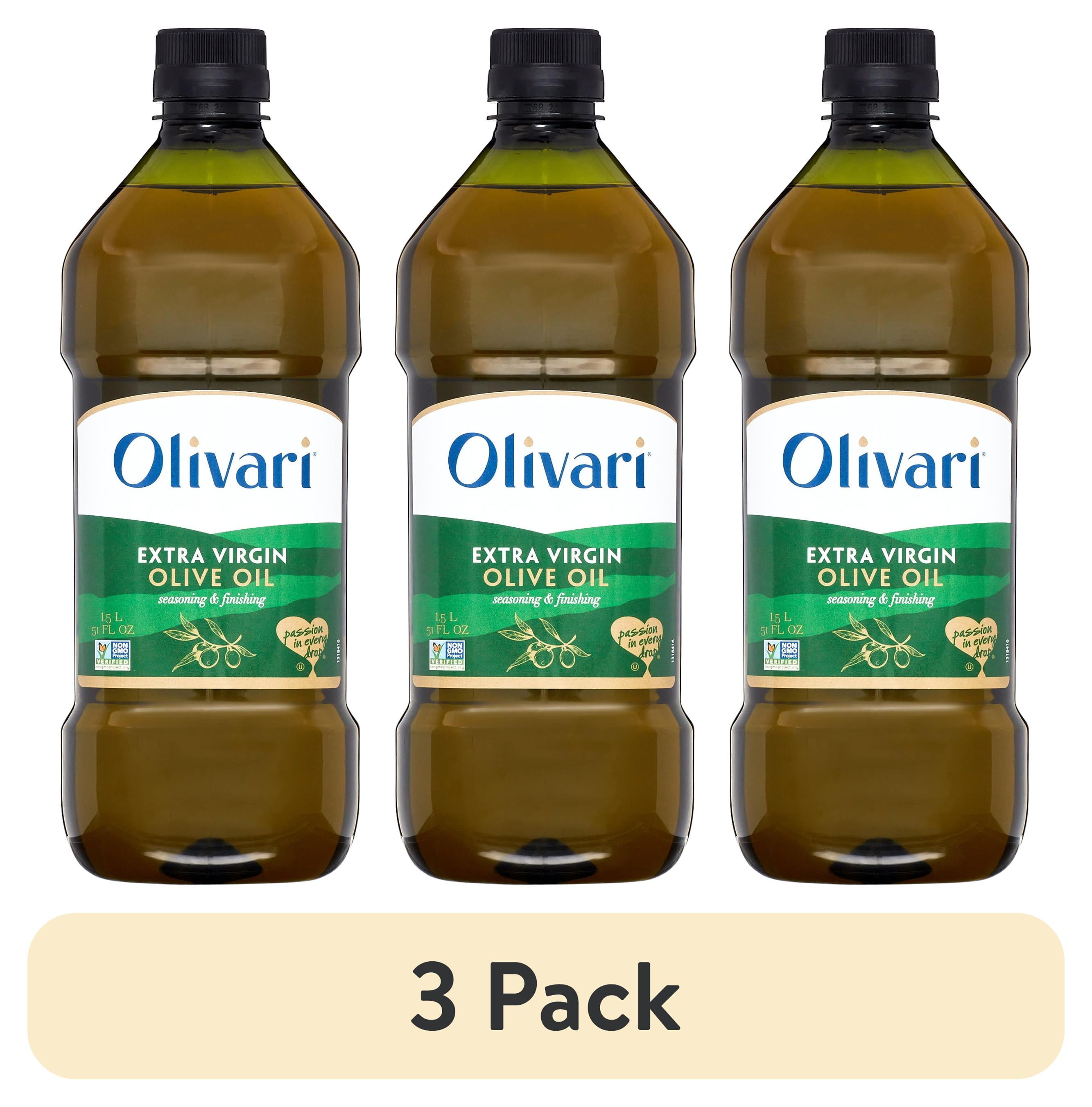 (3 pack) Olivari Extra Virgin Olive Oil, 51 fl oz Plastic Bottle ...