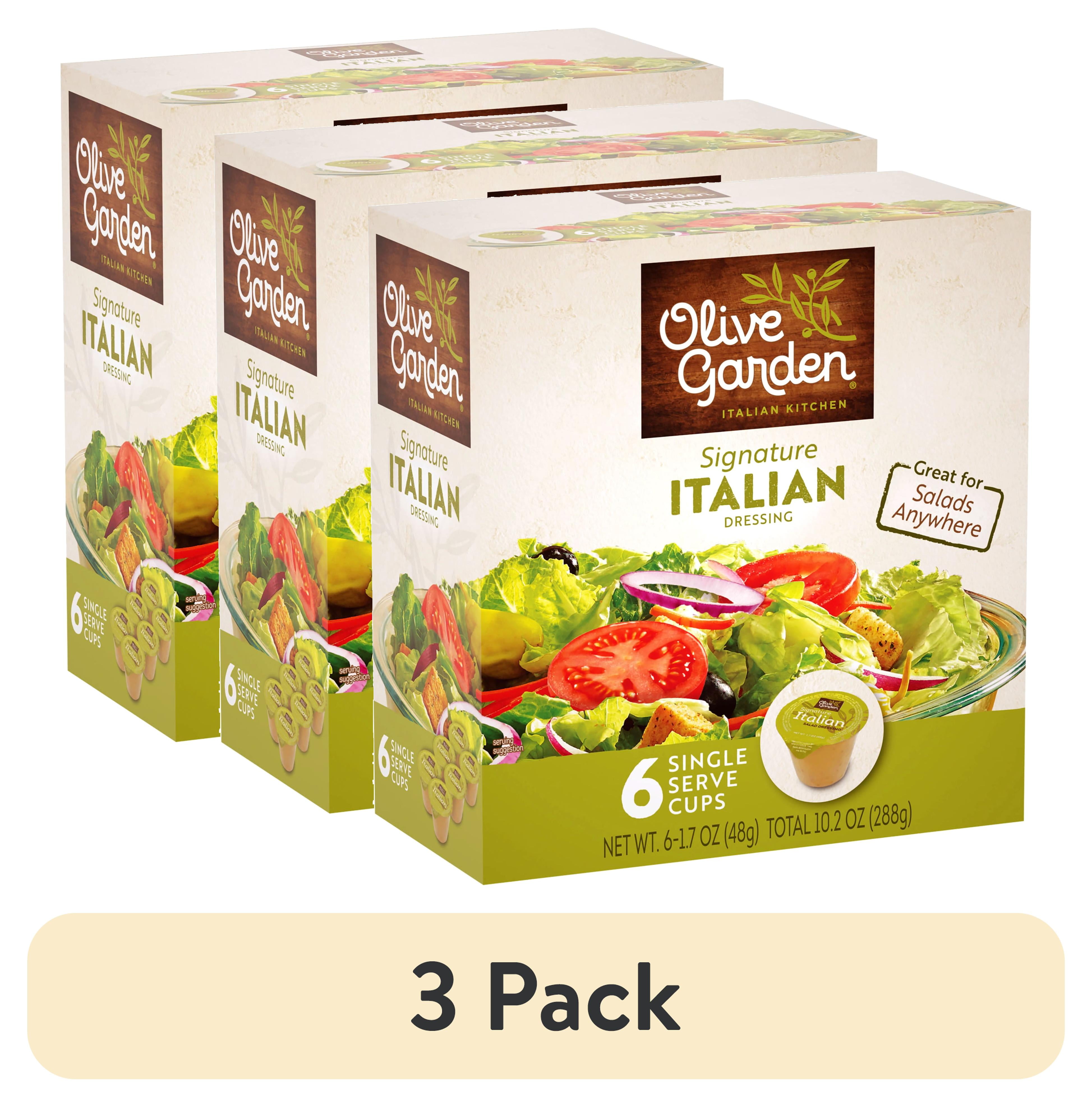 (3 pack) Olive Garden Signature Italian Dressing Single Serve 6 pack ...