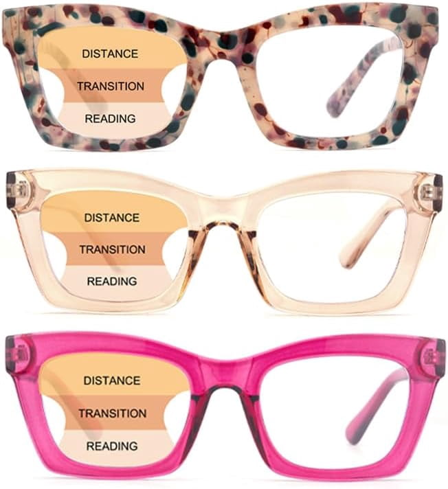 3 pack Oprah style Spring hinge Readers Blue Light Blocking Computer ...