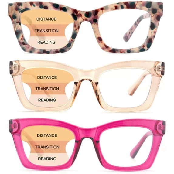 3 pack Oprah style Spring hinge Readers Blue Light Blocking Computer ...