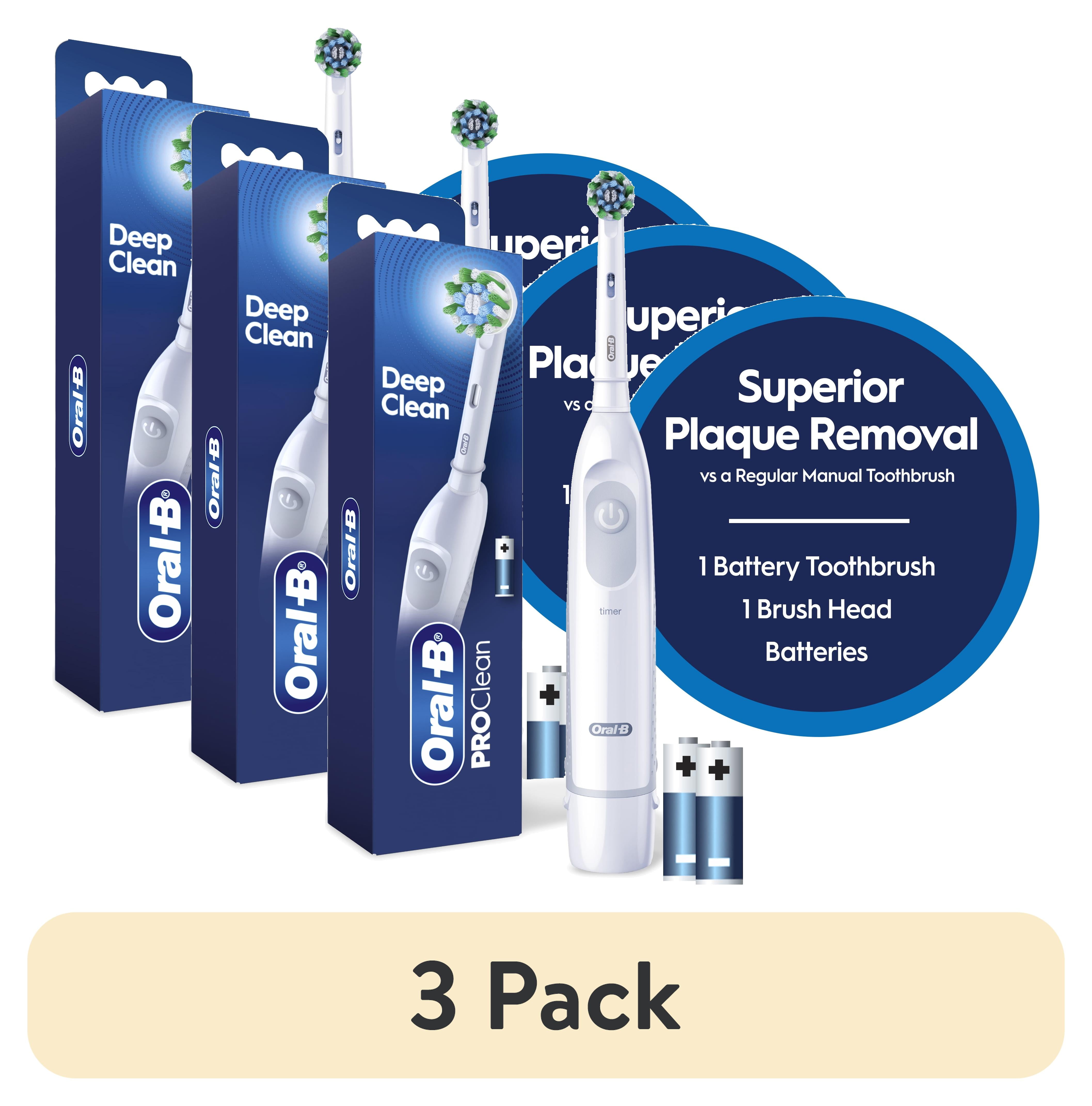 (3 pack) Oral-B Pro 100 Precision Clean, Battery Power Toothbrush ...
