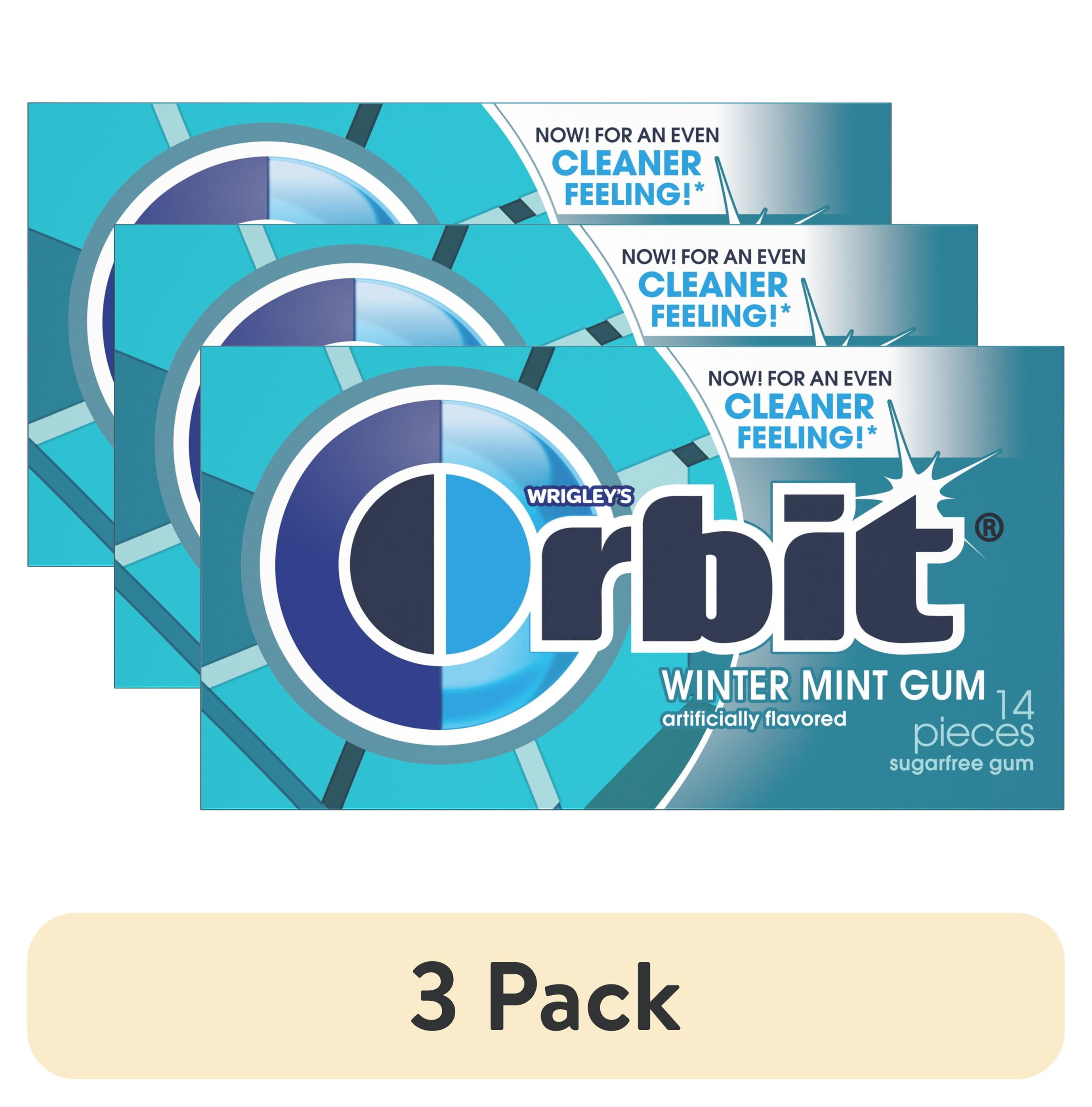 (3 pack) Orbit Gum Wintermint Sugar Free Chewing Gum, Single Pack - 14 ...