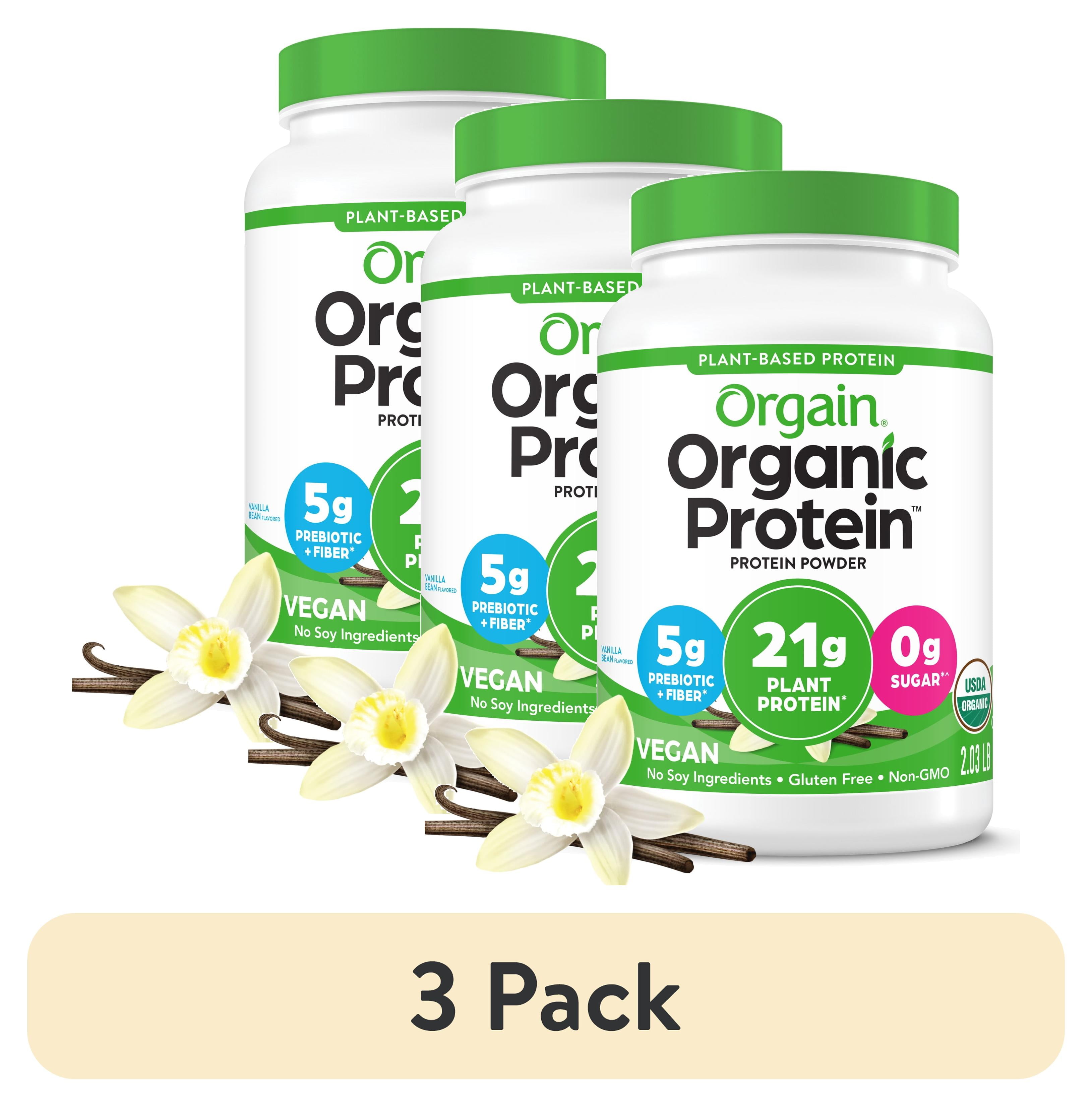 (3 pack) Orgain Organic Vegan 21g Protein Powder, Plant Based Shake ...