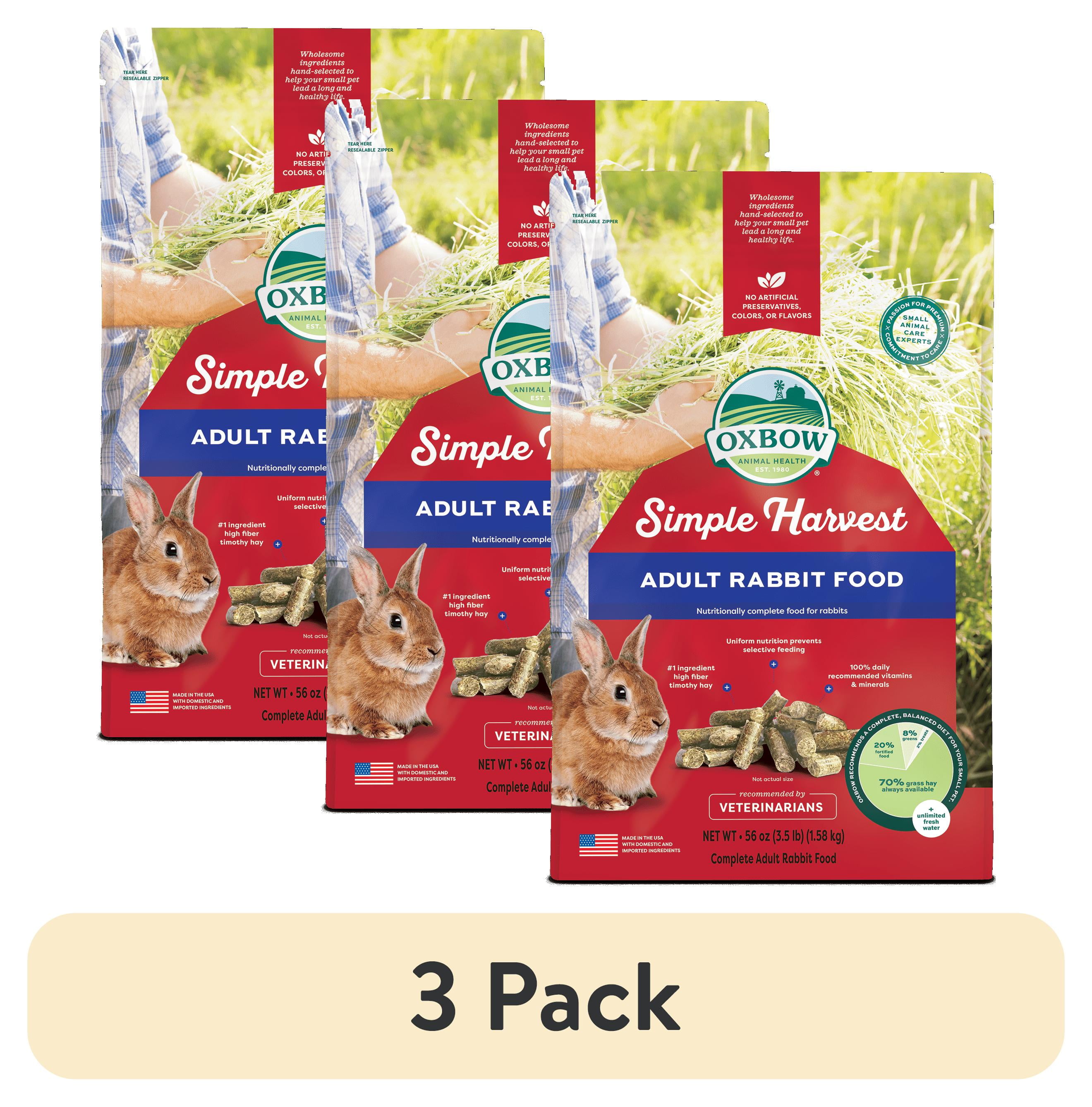 (3 pack) Oxbow Simple Harvest Adult Rabbit Food 3.5lb. - Walmart.com
