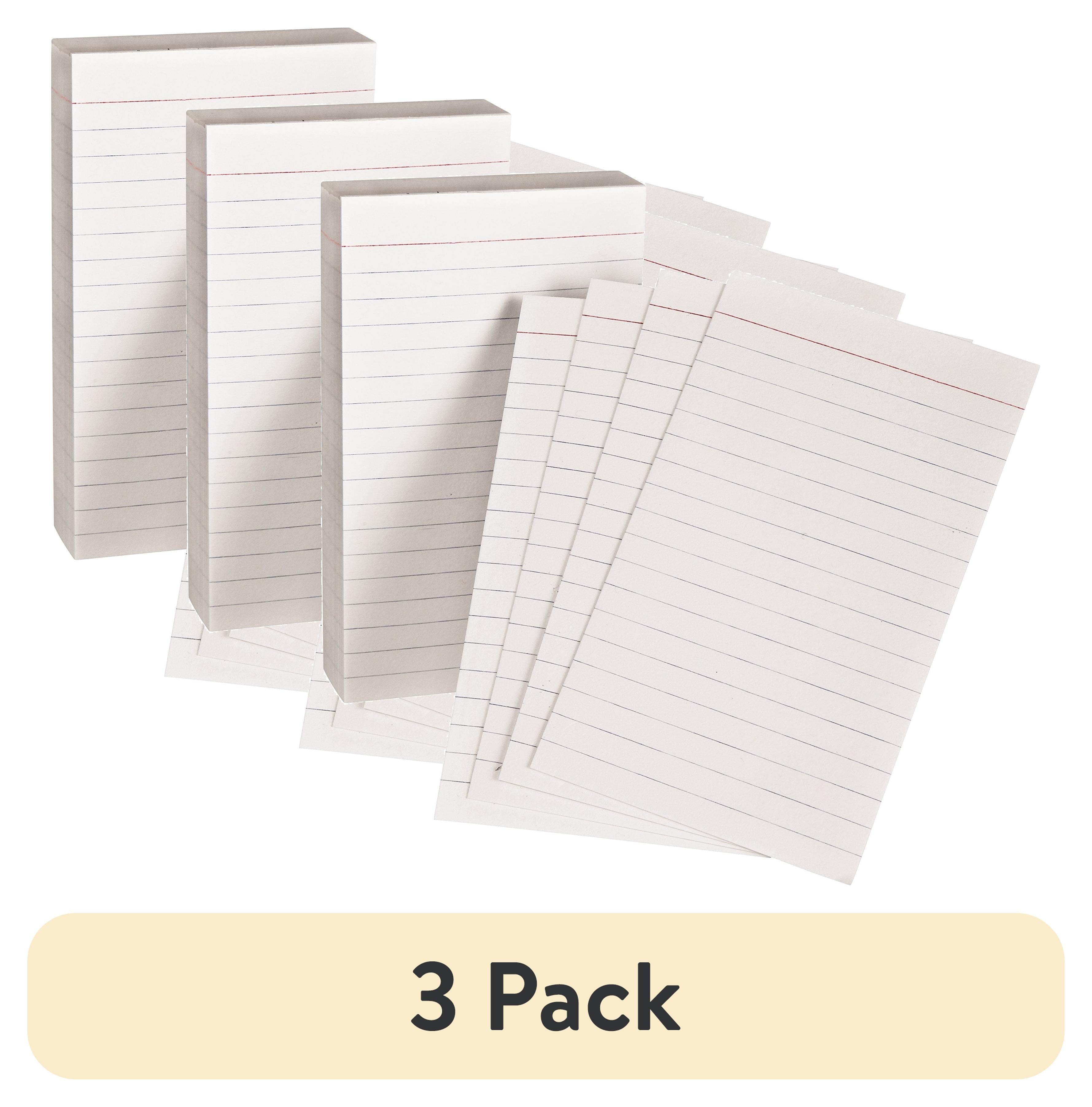 (3 pack) Oxford Padded Memo Ruled Index Cards, White, 5 x 3 Inches, 100 ...
