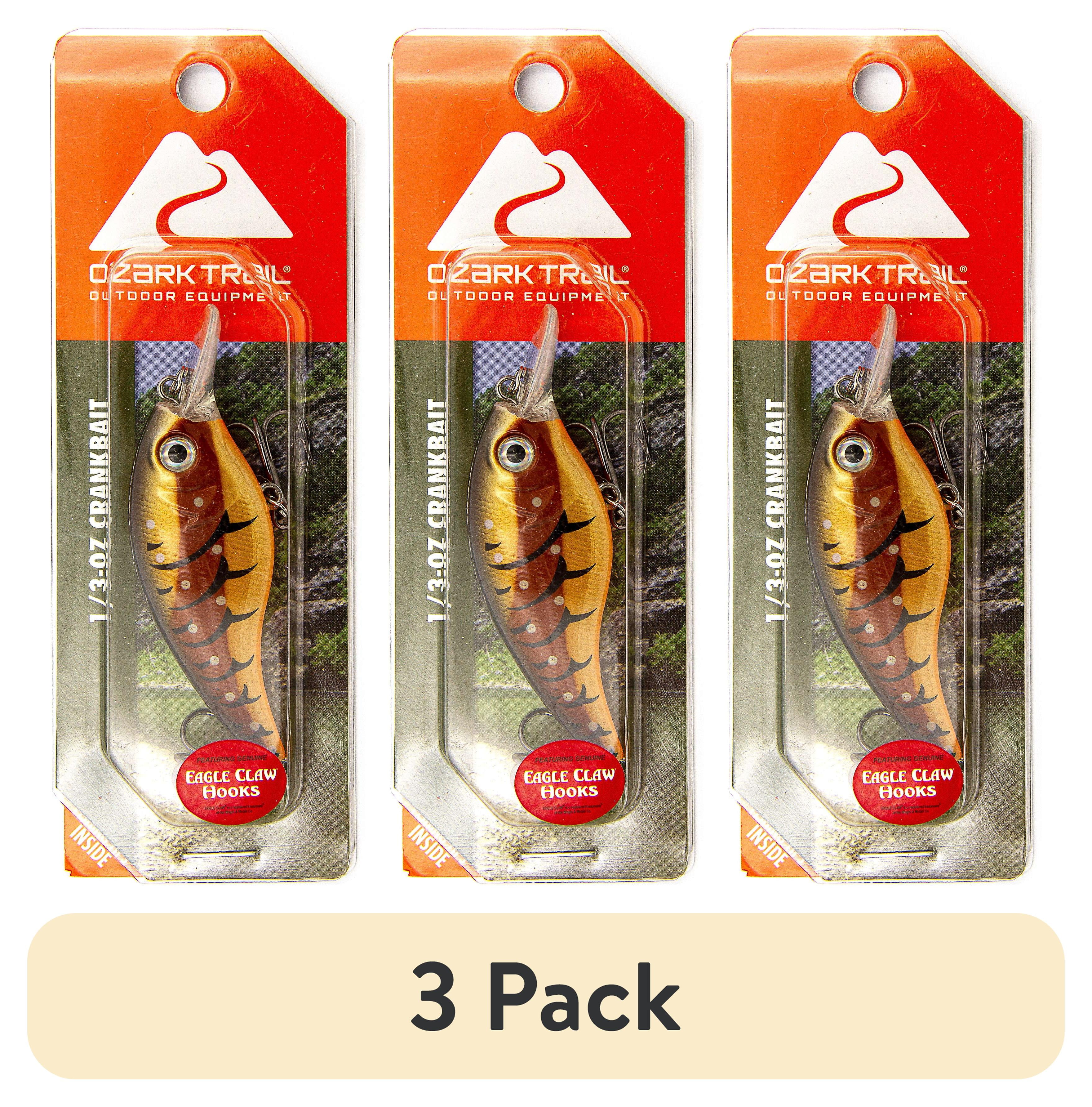 (3 pack) Ozark Trail 1/3 Ounce Brown Craw Hard Plastic Crankbait ...