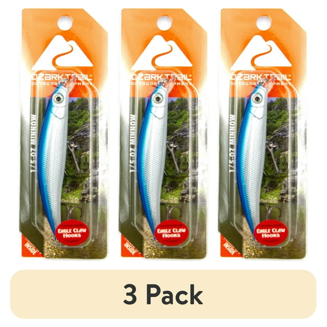 (3 pack) Ozark Trail 1/5 Ounce Blue Minnow Fishing Lure - Walmart.com