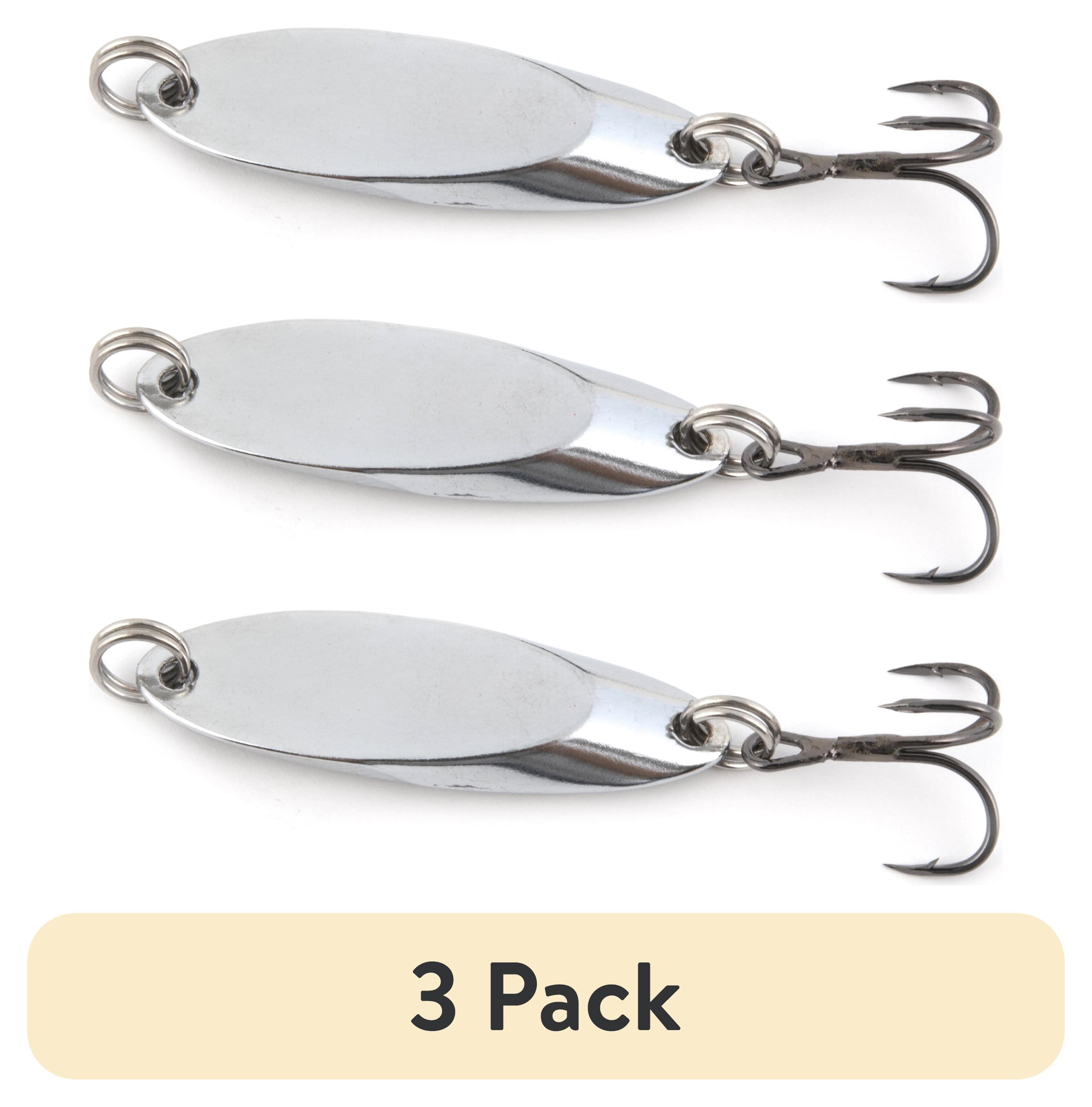 (3 pack) Ozark Trail 1/8 oz. Cast Spoon Fishing Lure, Silver - Walmart.com