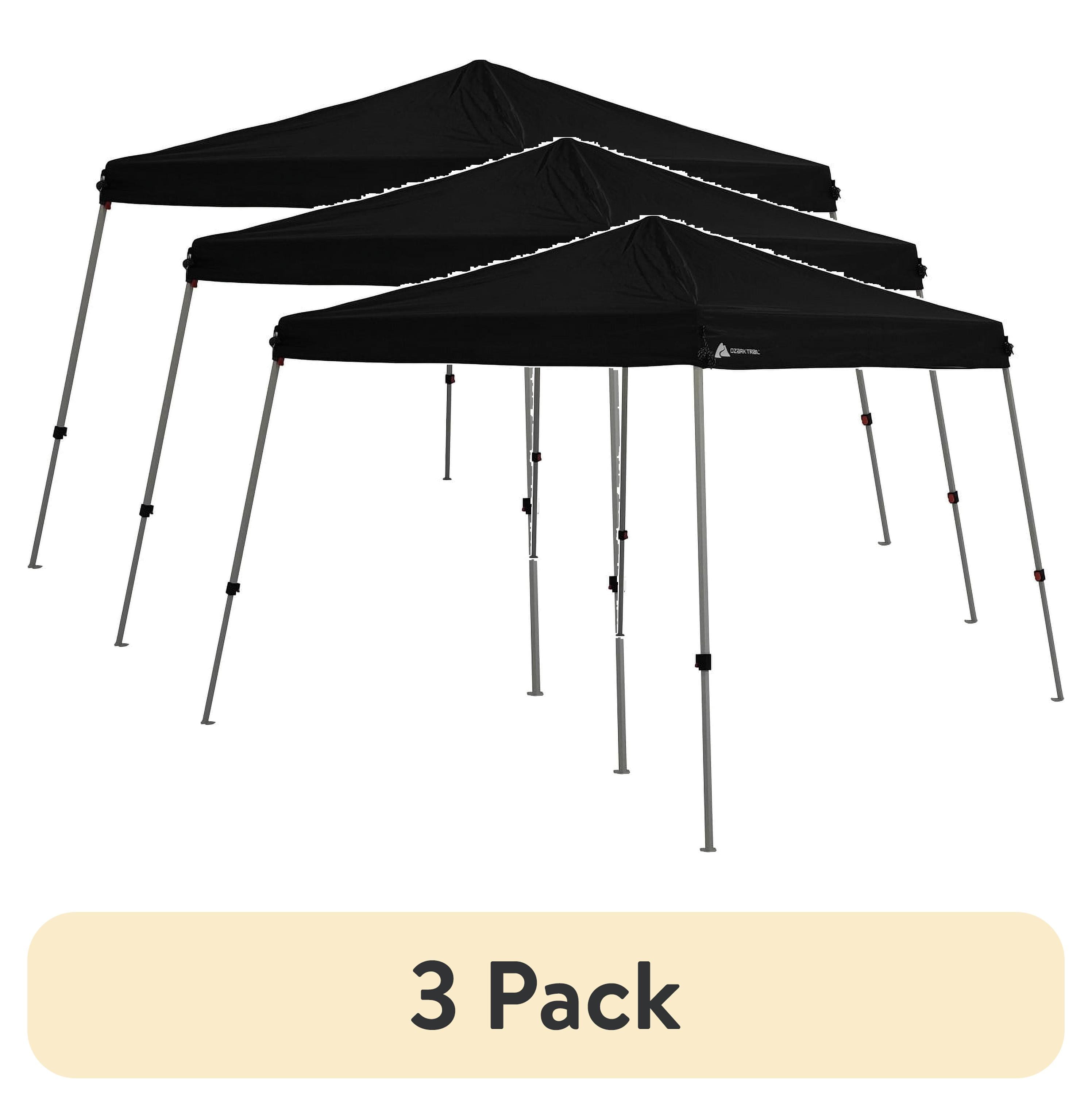 (3 pack) Ozark Trail 10' x 10' Instant Slant Leg Pop-up Canopy, Outdoor ...