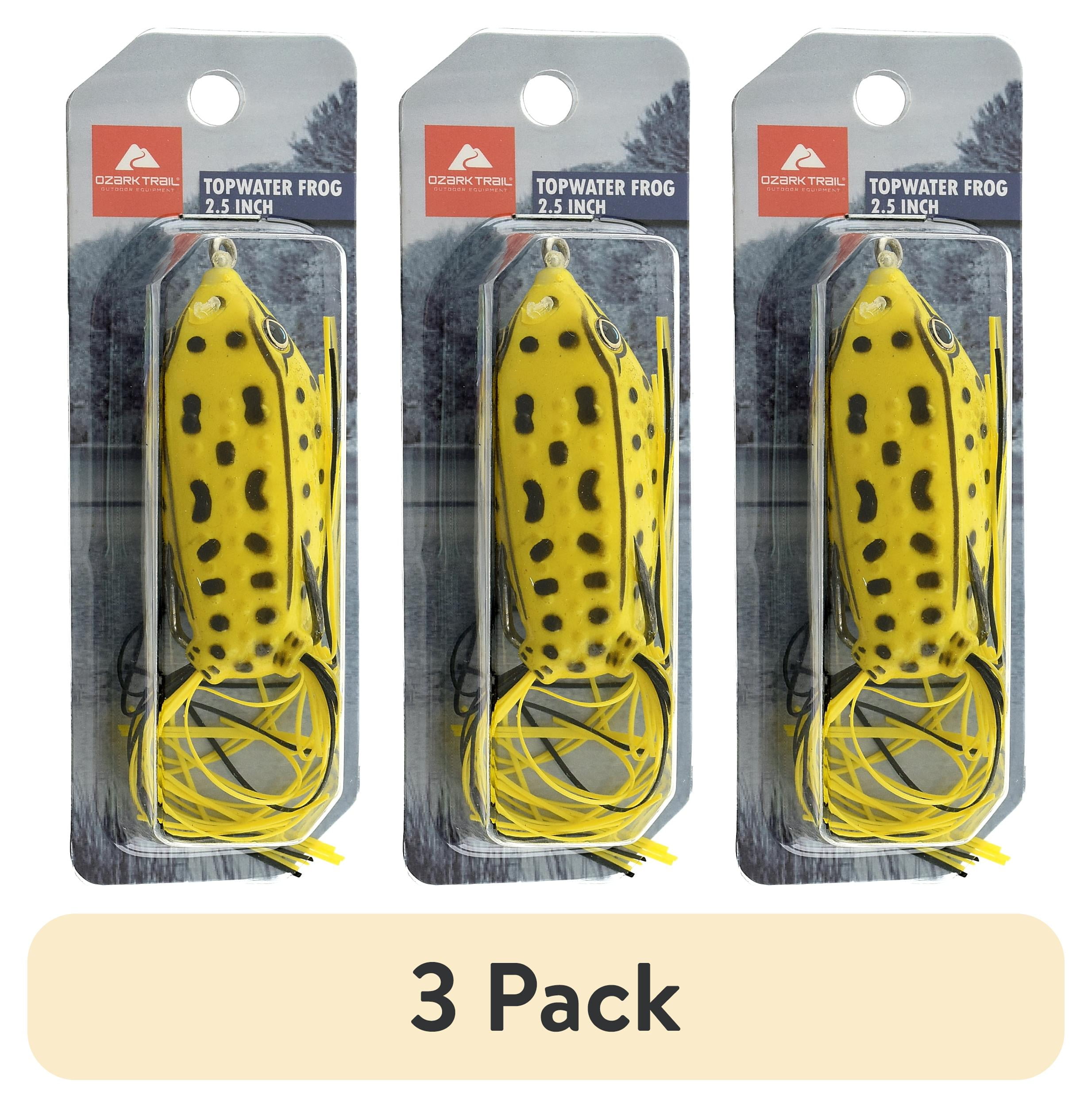 (3 pack) Ozark Trail 2.5" Yellow Topwater Frog Fishing Lure - Walmart.com