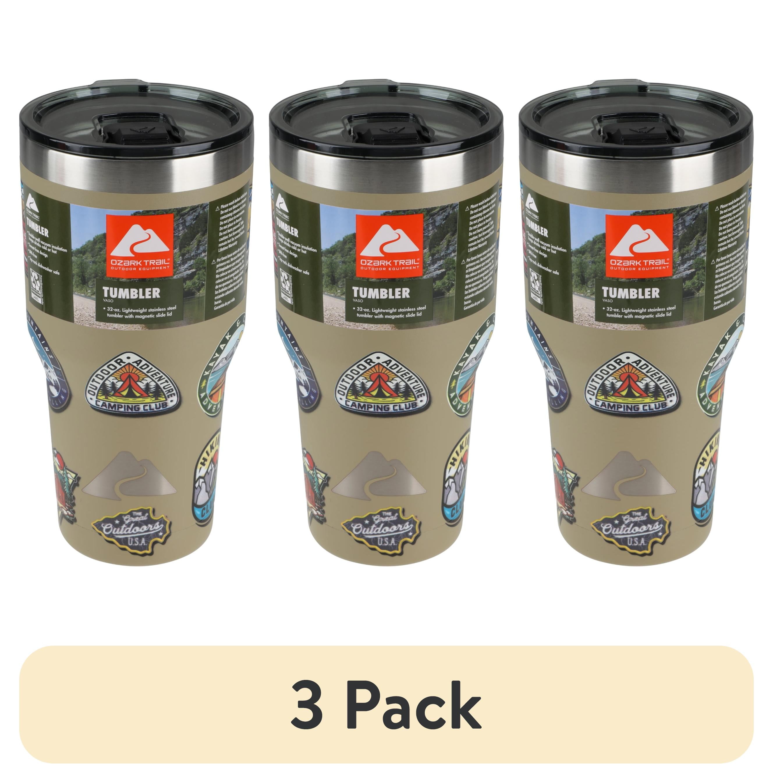 (3 pack) Ozark Trail 32 oz Vacuum Insulated Stainless Steel Tumbler ...