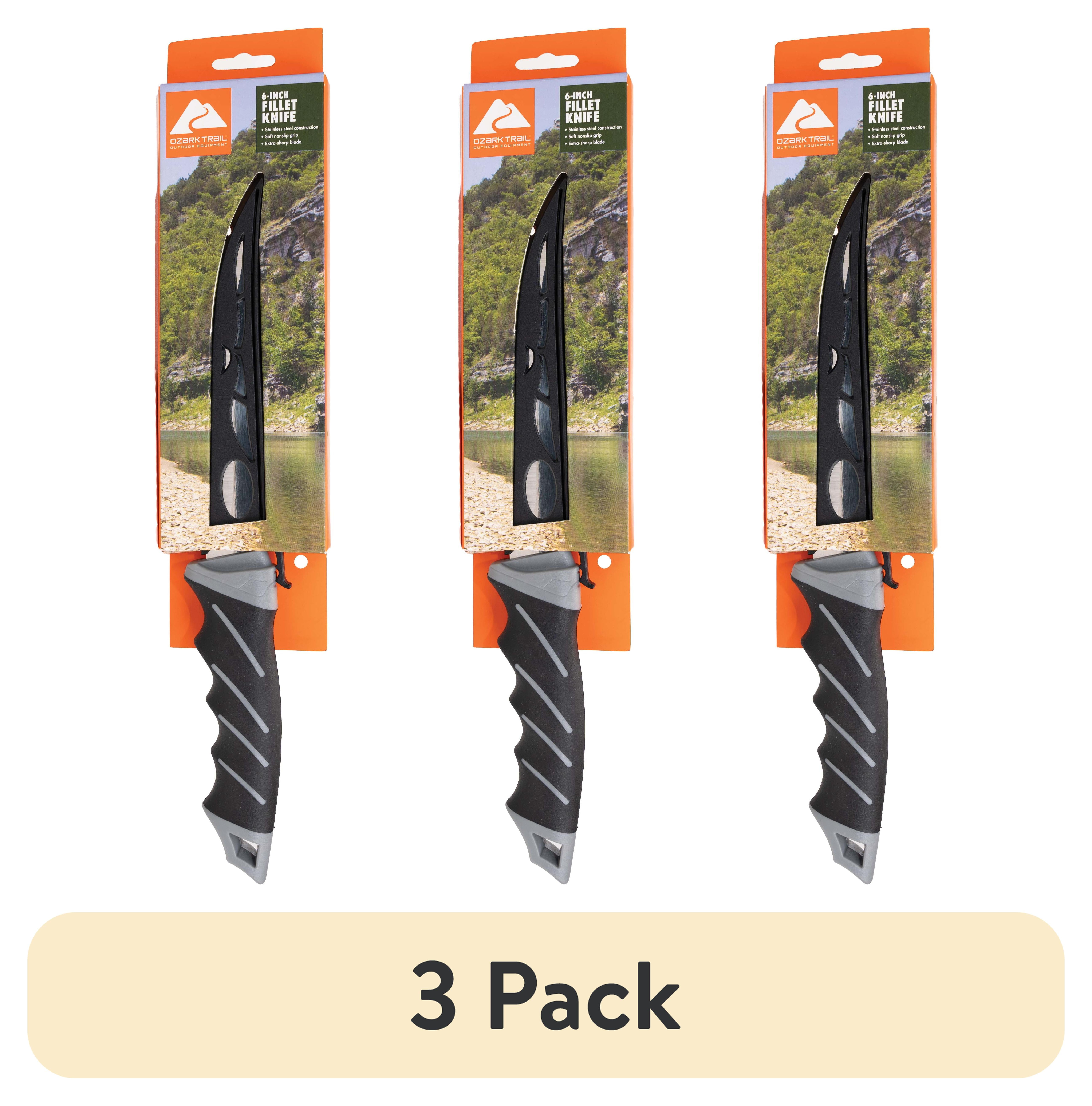 Ozark Trail 6 inch Stainless Steel Fillet Knife with TPR Handle and ...