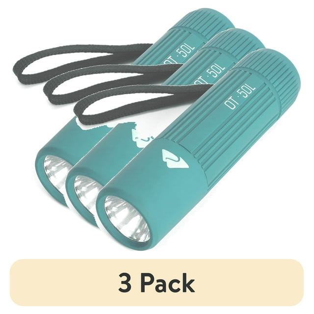 (3 pack) Ozark Trail Single Mini LED Flashlight, 50 Lumens, Handheld, 3 ...