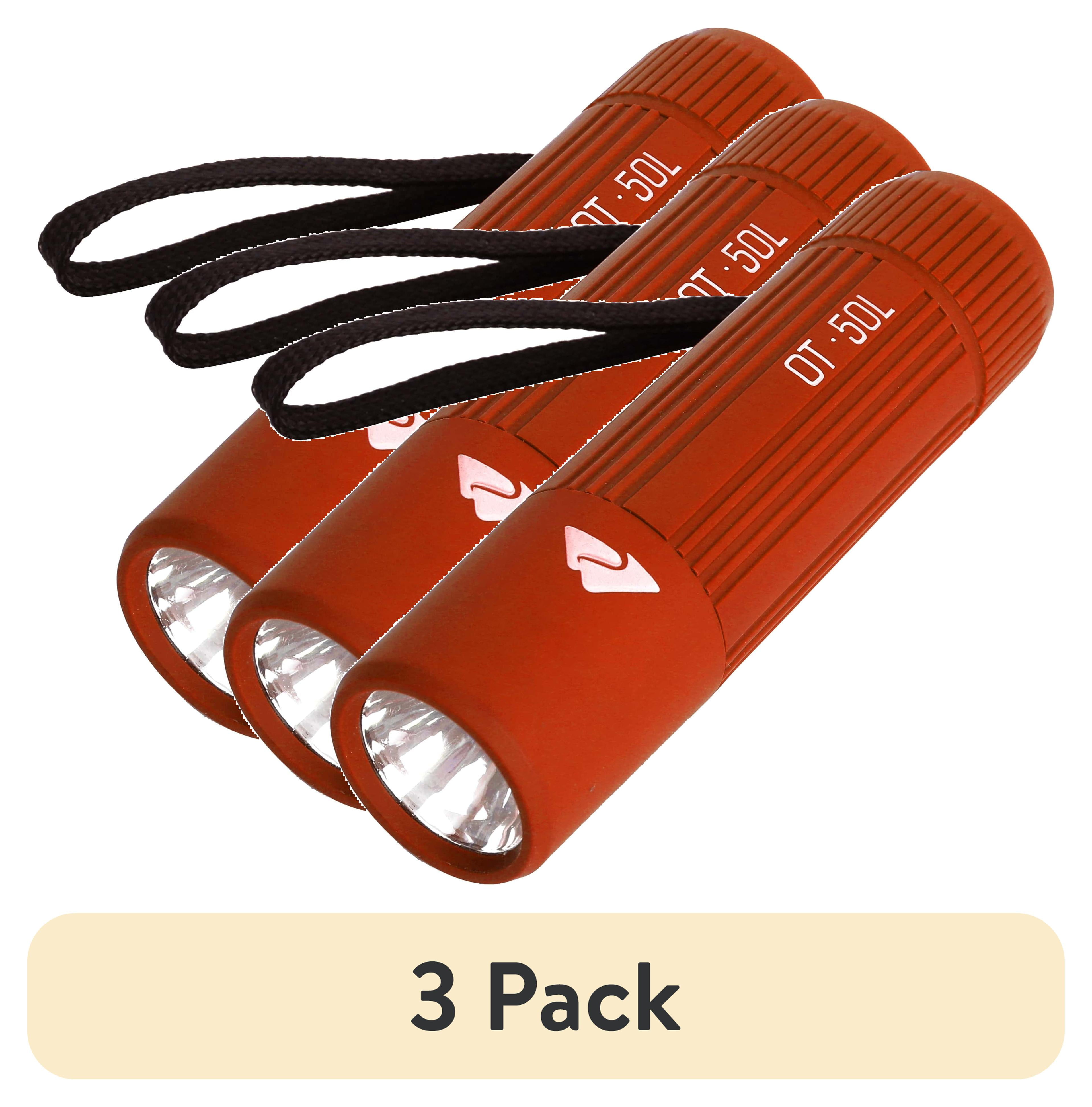 (3 pack) Ozark Trail Single Mini LED Flashlight, 50 Lumens, Handheld, 3 ...