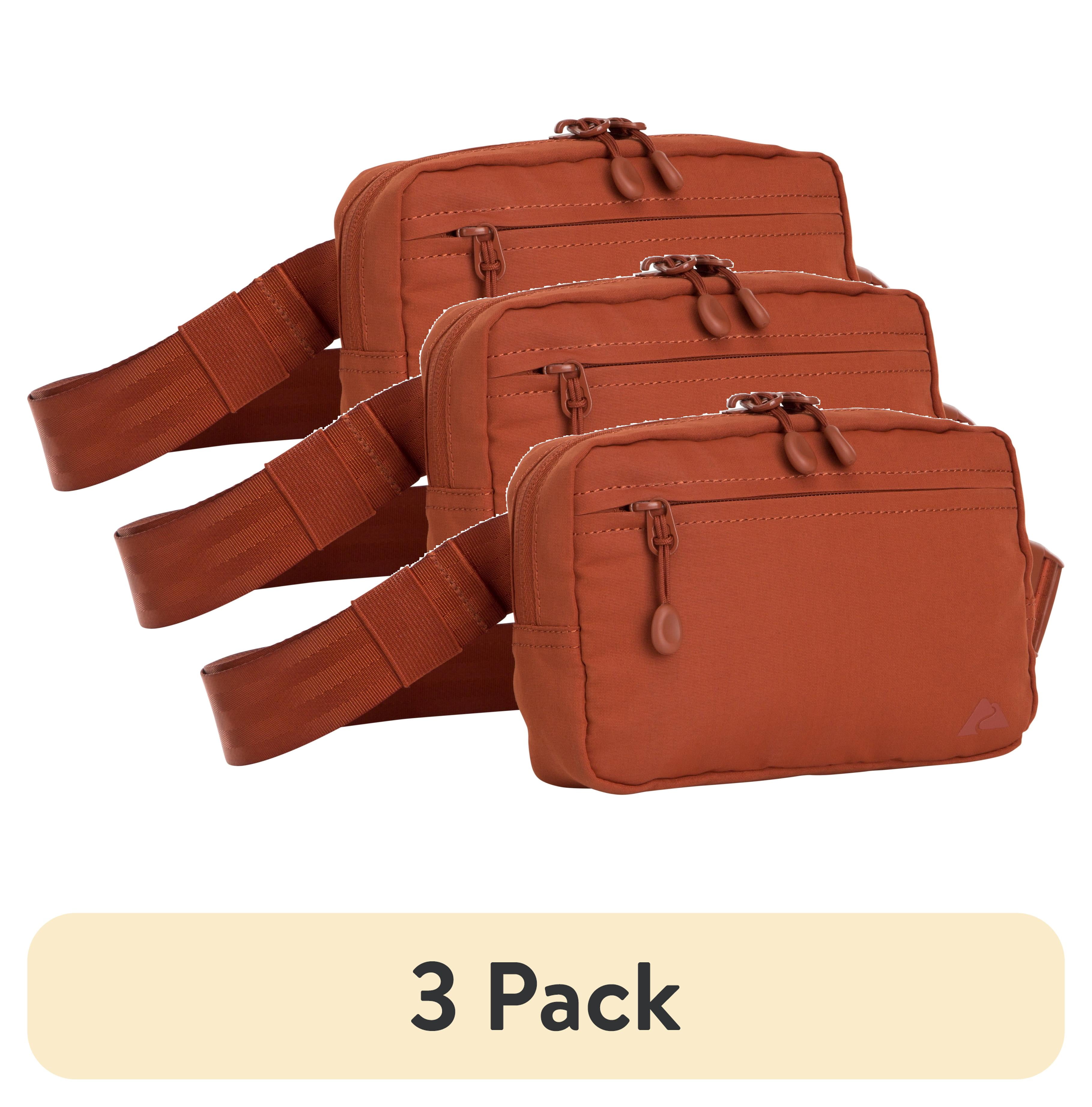 (3 pack) Ozark Trail Waistpack, Rust Fanny pack, Polyester, Zipper ...