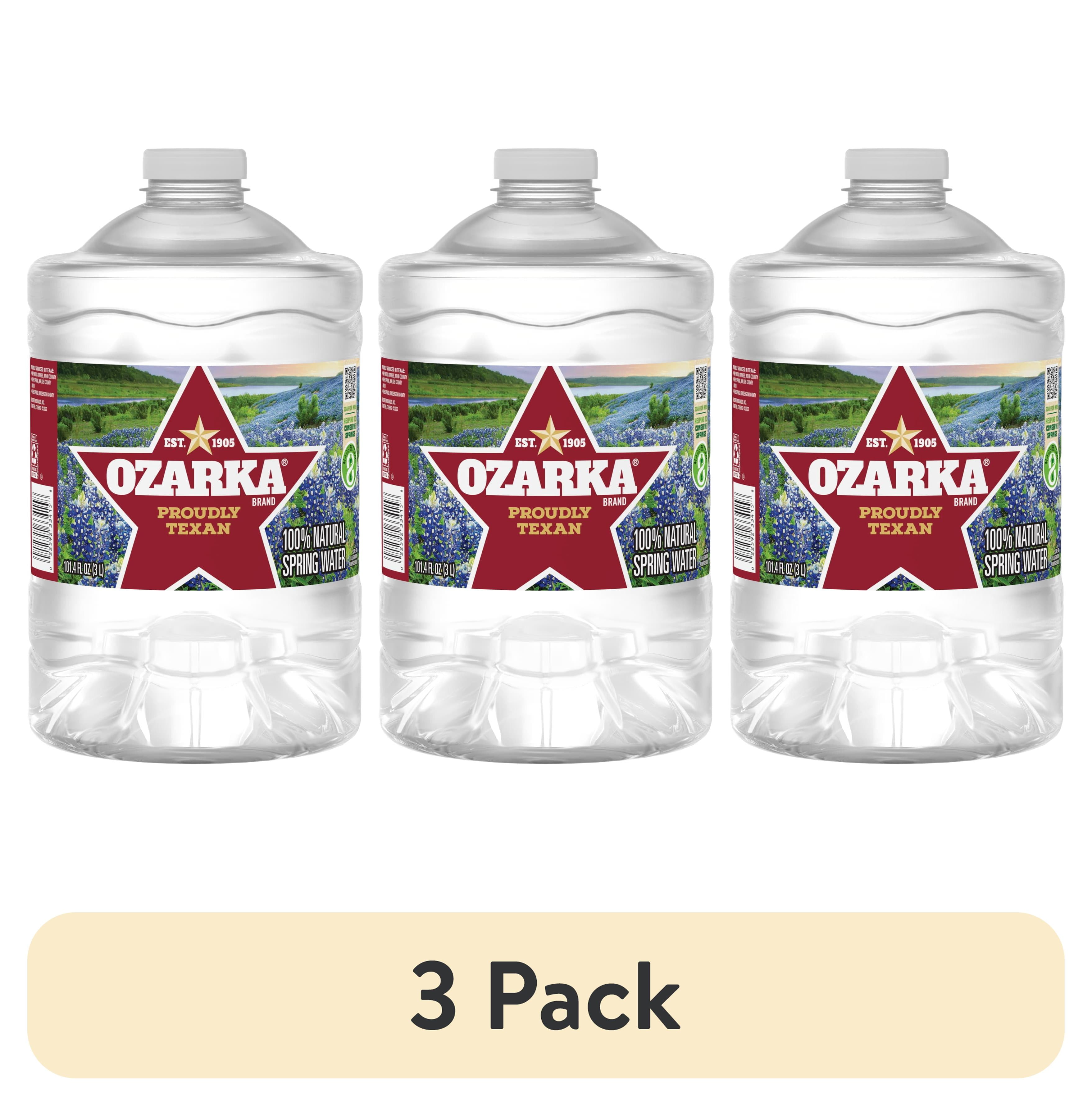 (3 pack) Ozarka Texas Spring Water, 3 Liter, Single Plastic Jug ...