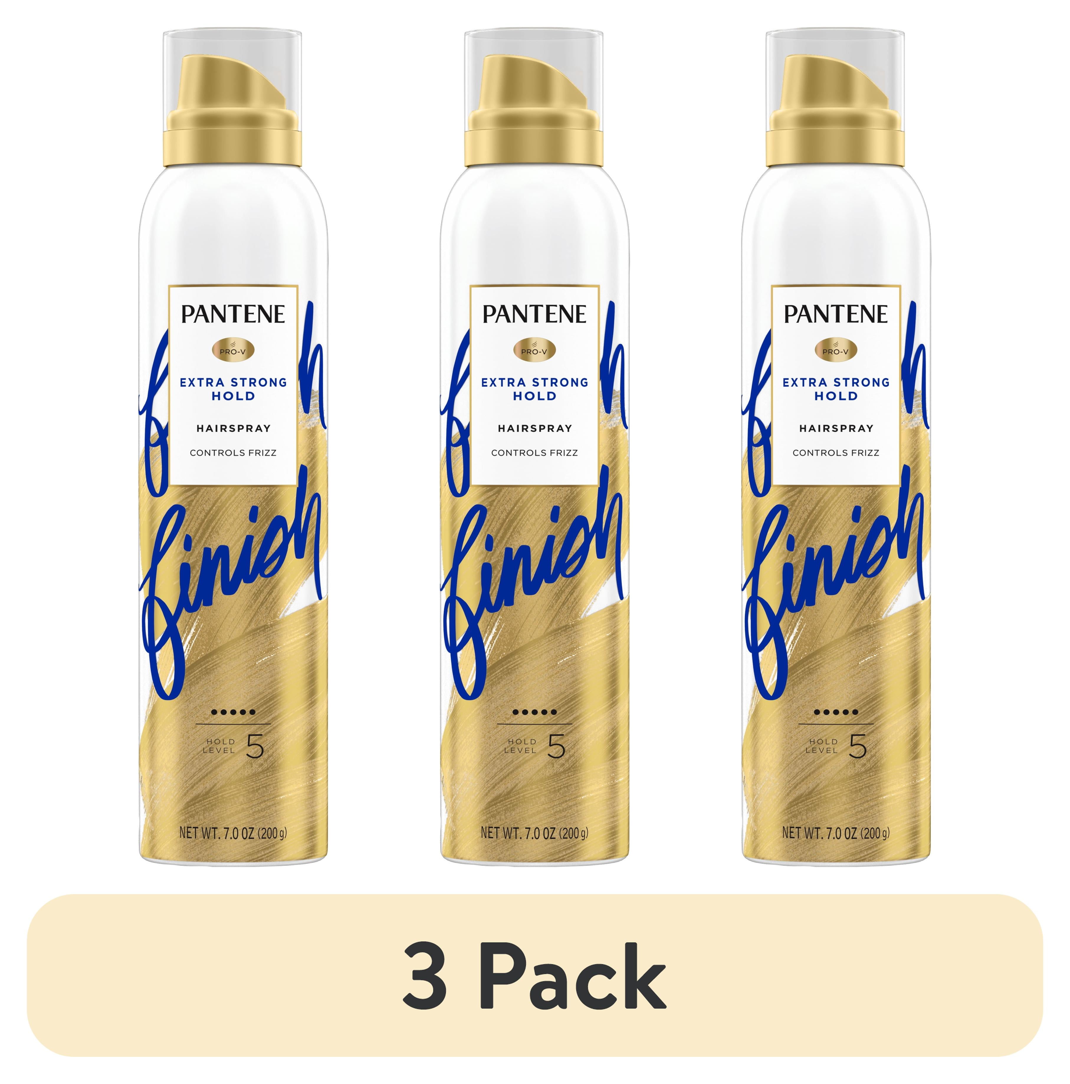 (3 pack) PANTENE Pro-V Extra Strong Hold Alcohol Free* Level 5 Hairspray, 7.0 oz Unisex ...