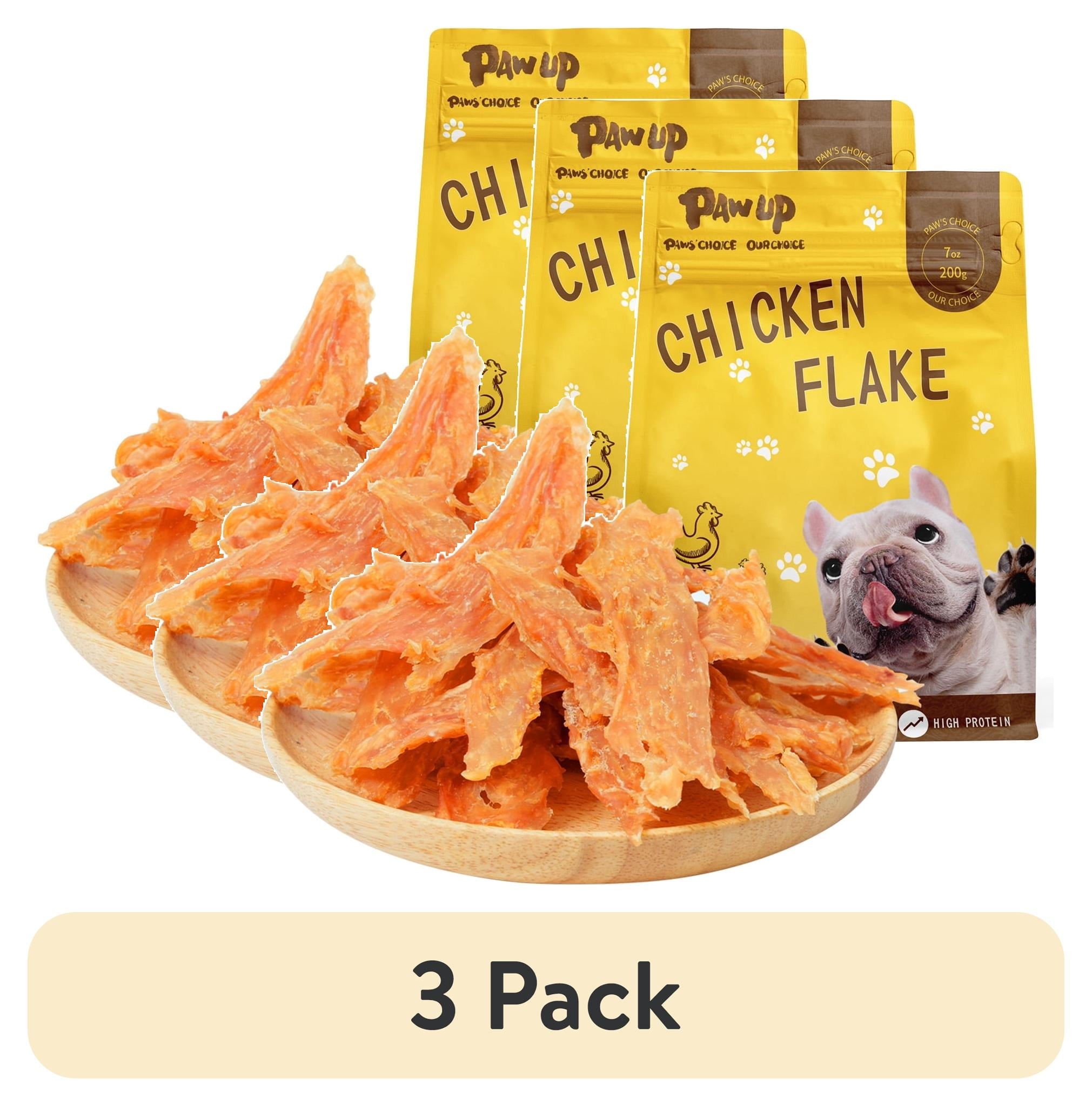 (3 pack) PAWUP Chicken Jerky Dog Treats, High Protein Pure Chicken ...