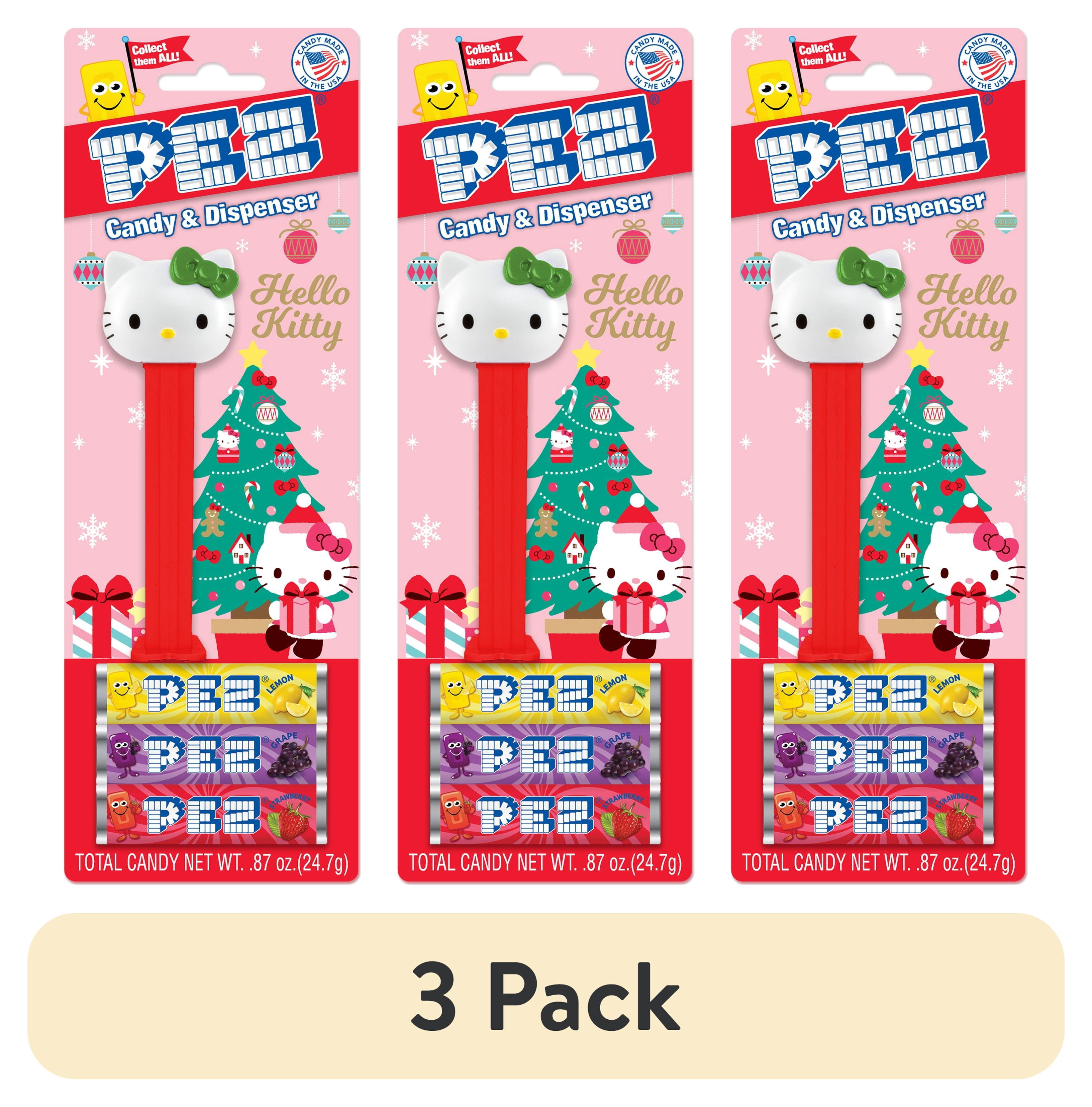 (3 pack) PEZ Christmas Hello Kitty Green Bow Blister,1 Candy Dispenser ...