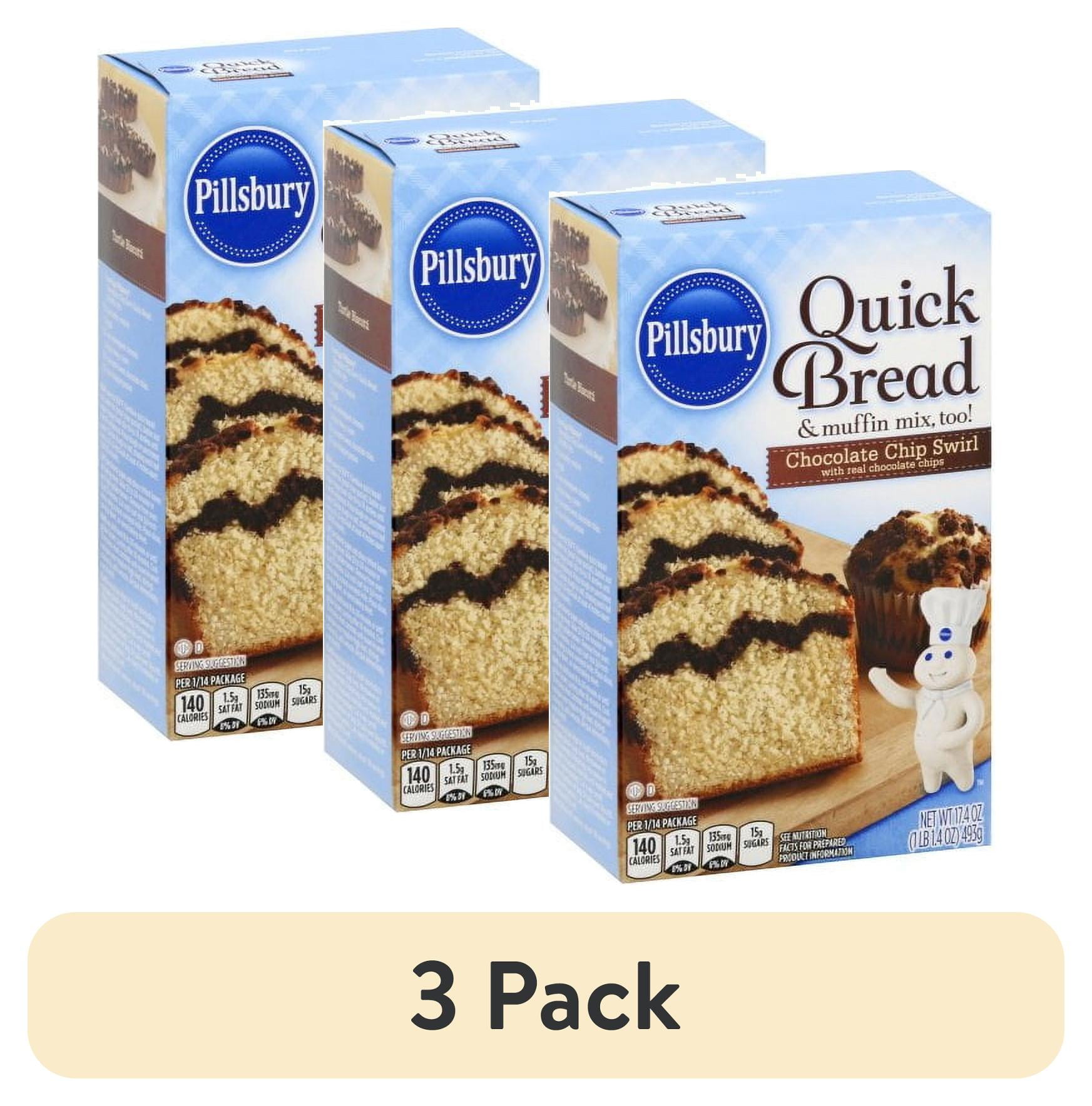(3 pack) PILLSBURY 17.4 OUNCE CHOCOLATE CHIP SWIRL QUICK BREAD ...
