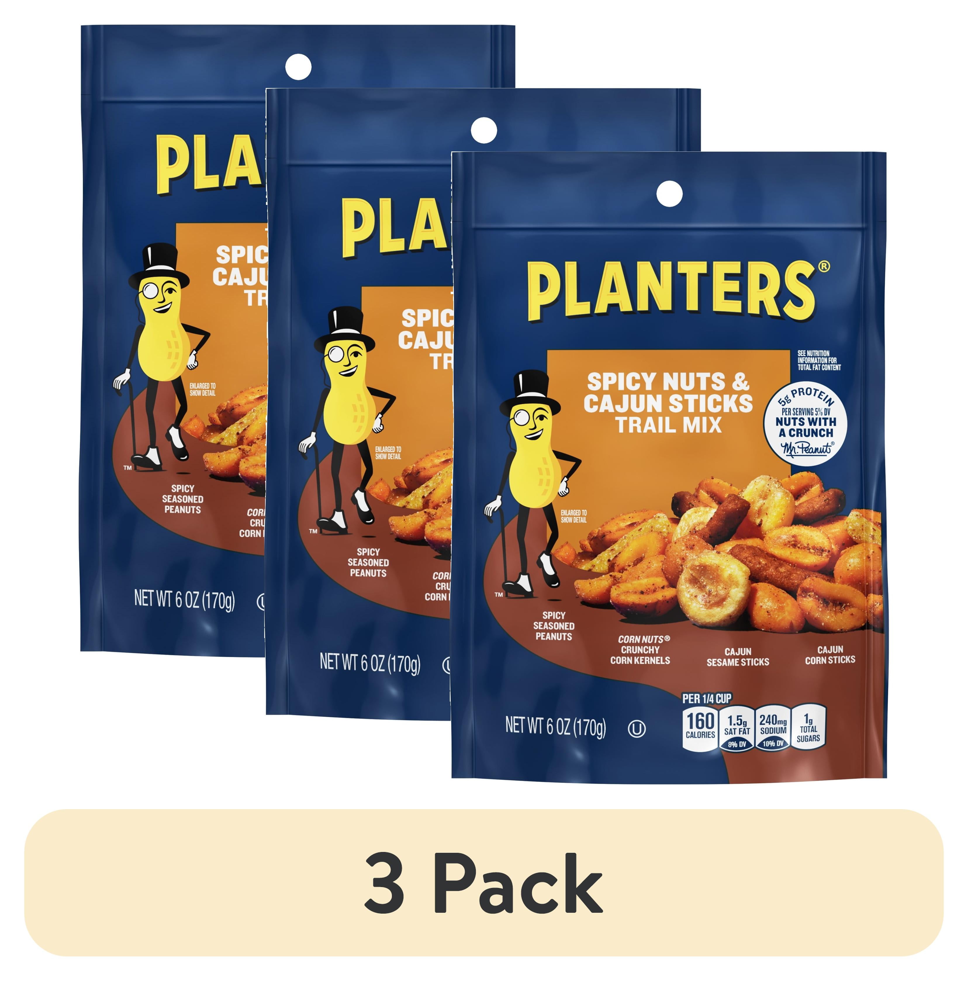 (3 pack) PLANTERS Spicy Nuts and Cajun Sticks Trail Mix with Spicy ...