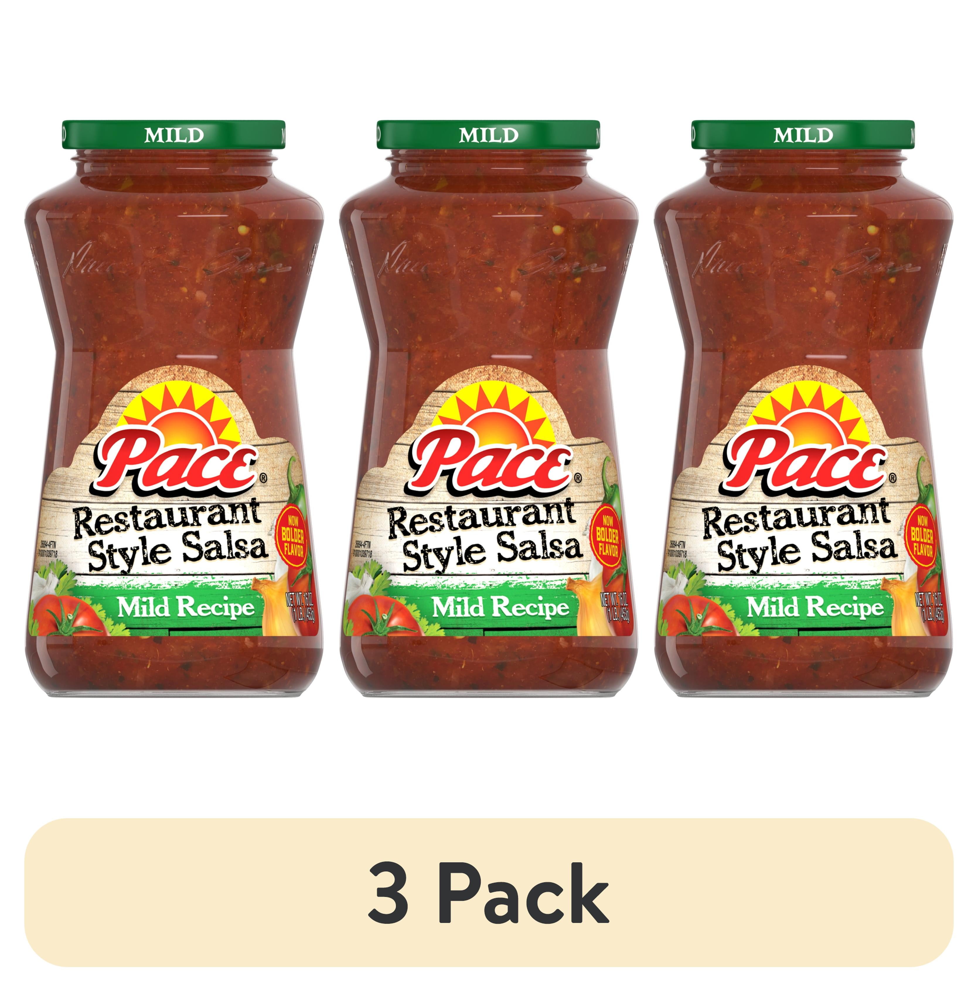 (3 pack) Pace Restaurant Style Mild Salsa, 16 oz Jar - Walmart.com