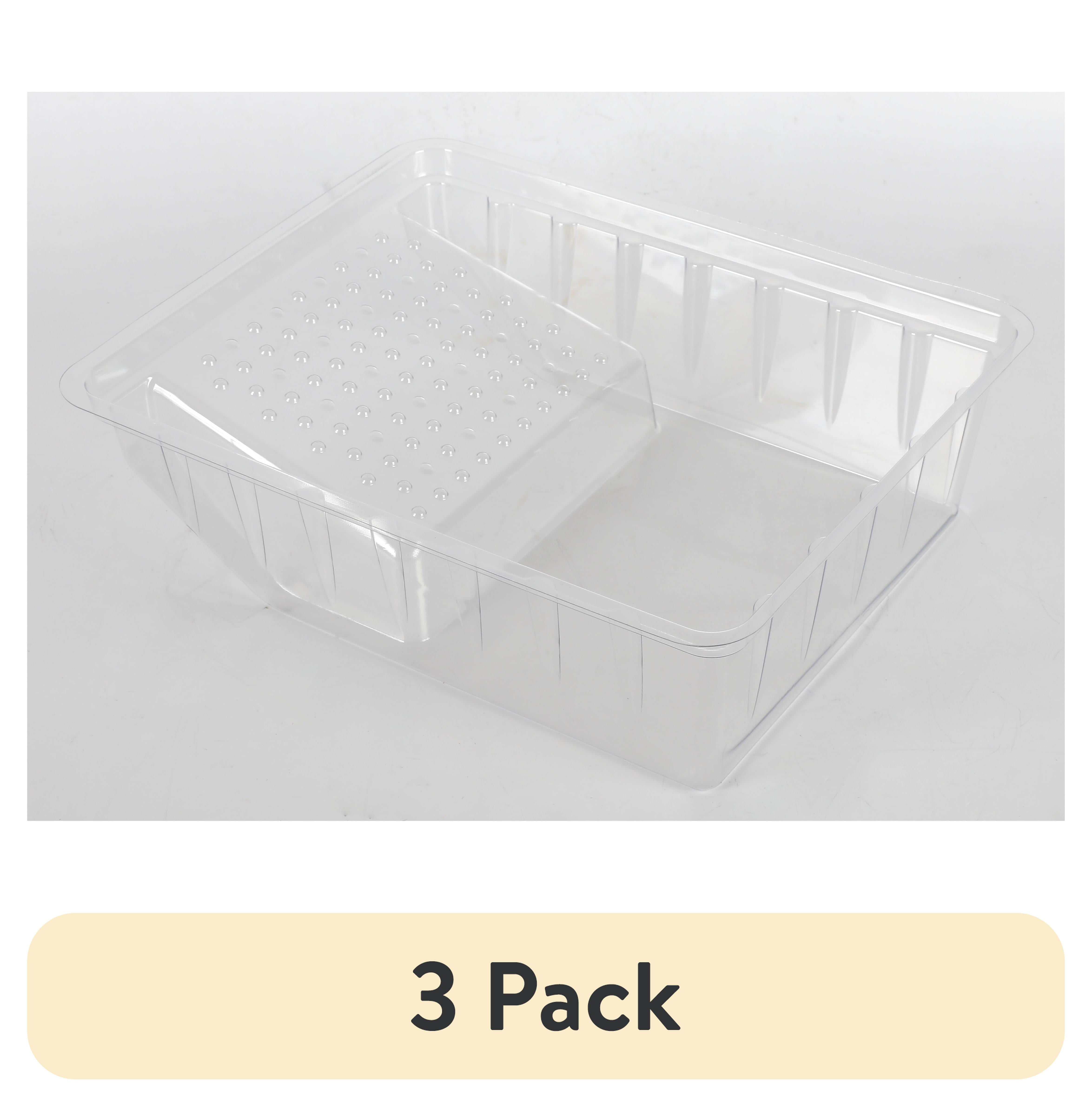 (3 pack) Paint Pro Plastic 6-inch Paint Tray with Grid, Clear - Walmart.com