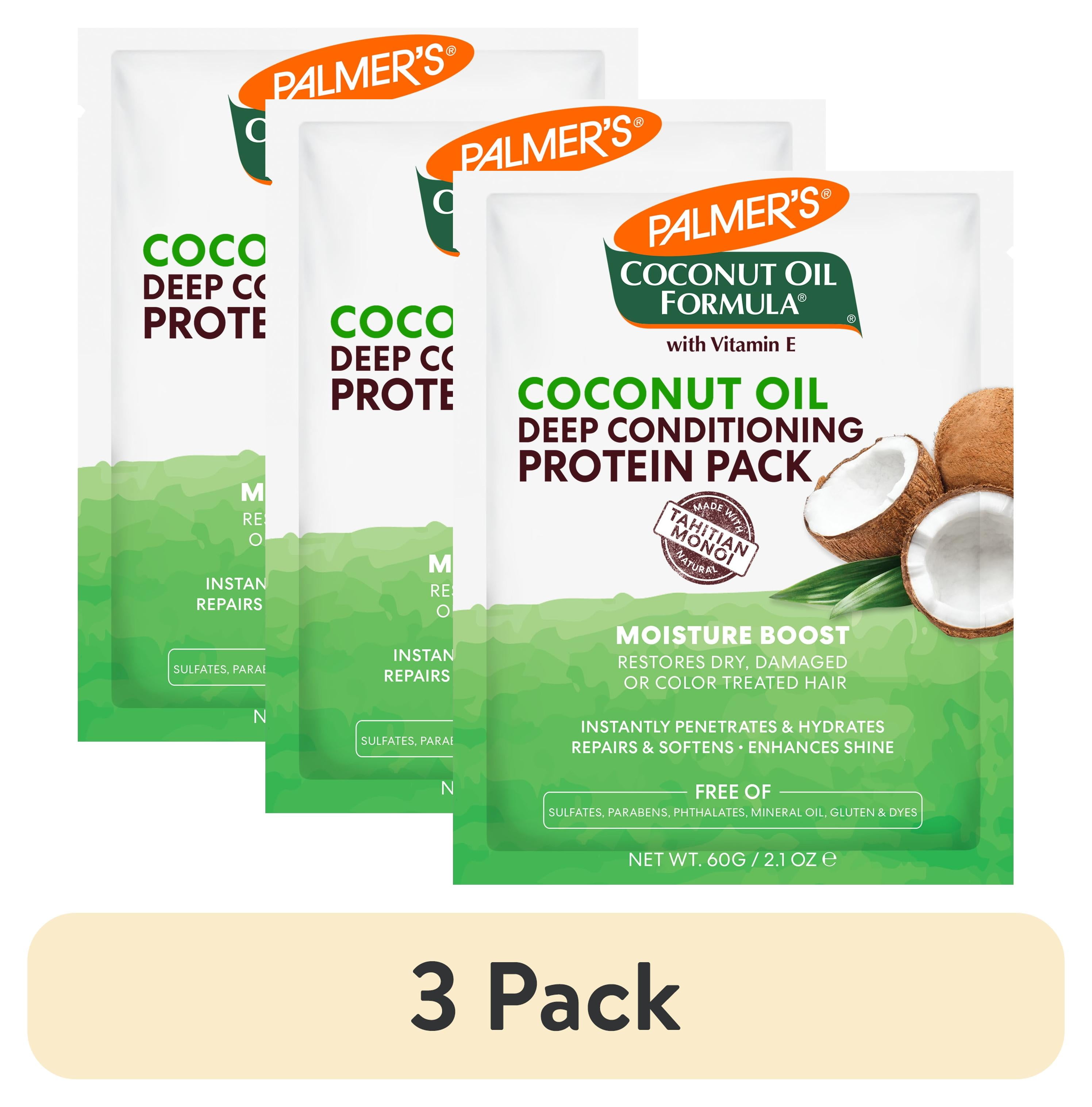 (3 pack) Palmer's Coconut Oil Formula Moisture Boost Protein Pack, Hair ...
