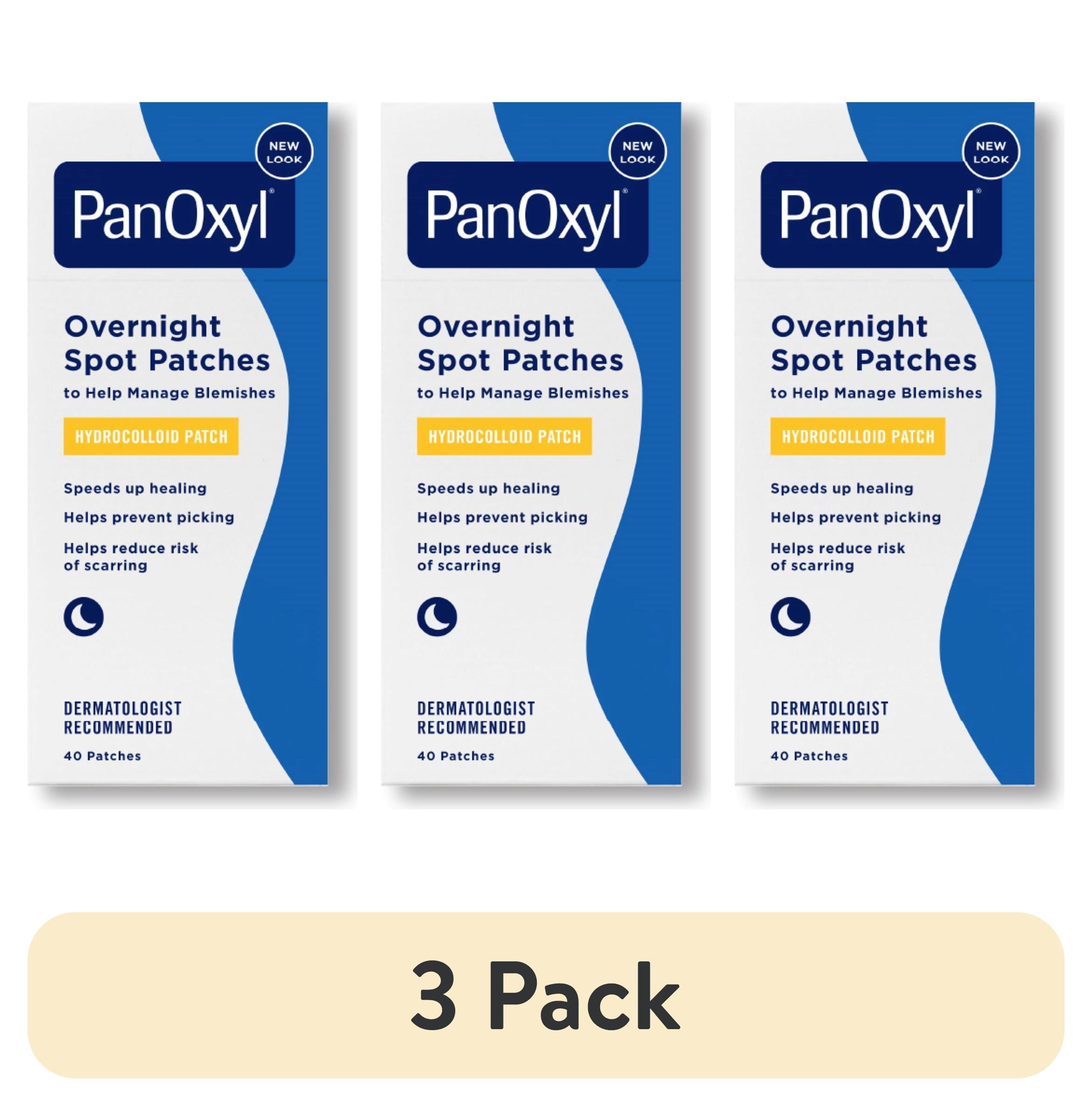 (3 pack) PanOxyl Overnight Spot Patches for Face, Pimple Patch, Clear ...